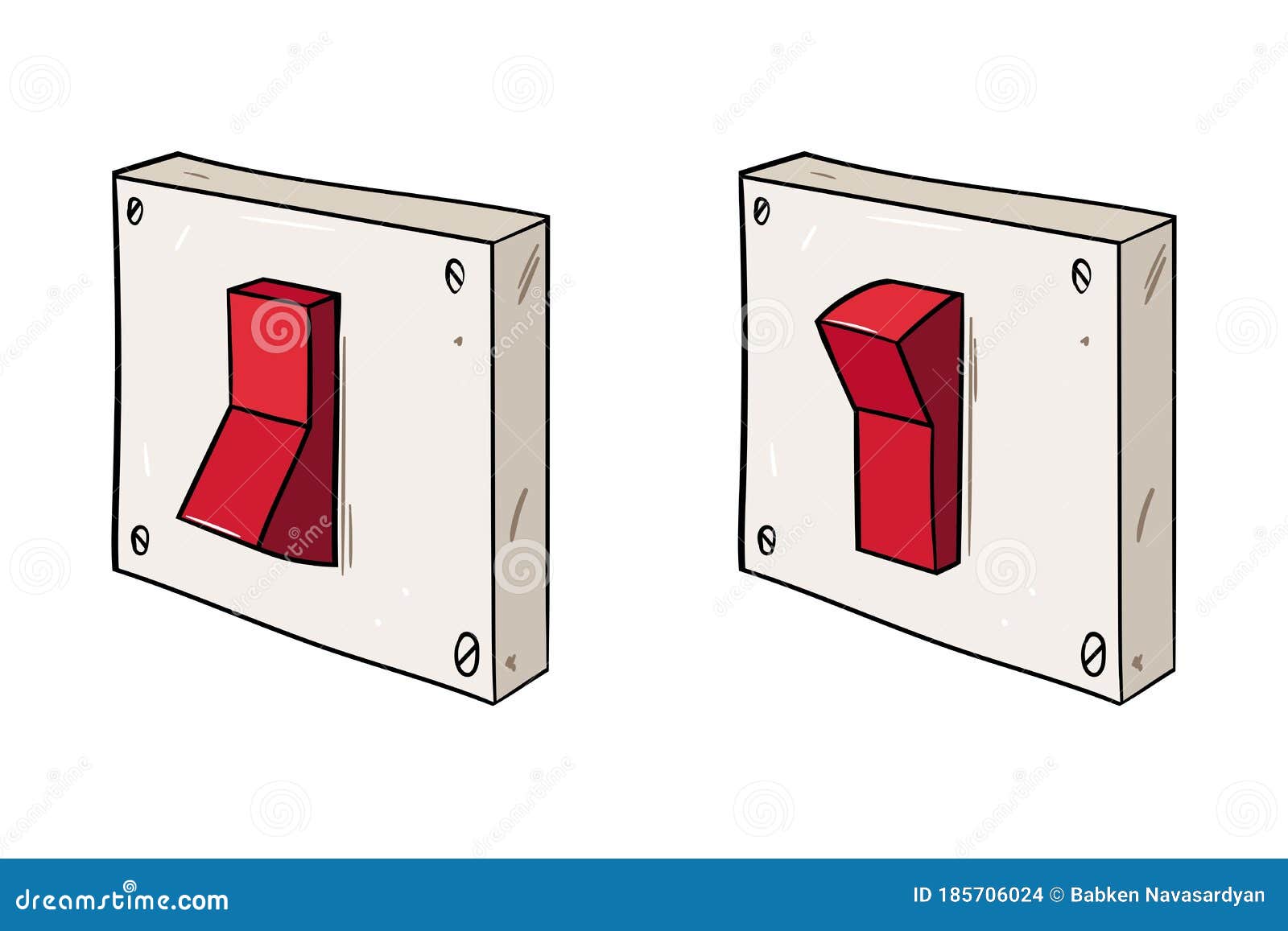 Cartoon Light Switch in the on and Off Positions Stock Vector ... Cartoon Light Switch in the on and Off Positions Stock Vector ...