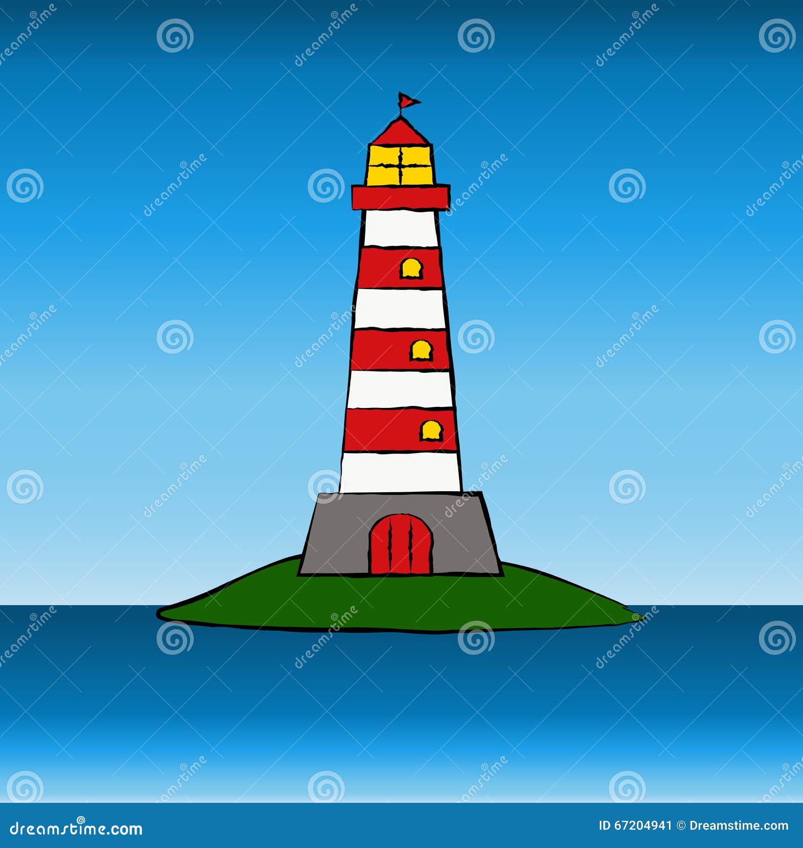 Cartoon Lighthouse Stock Vector - Image: 67204941