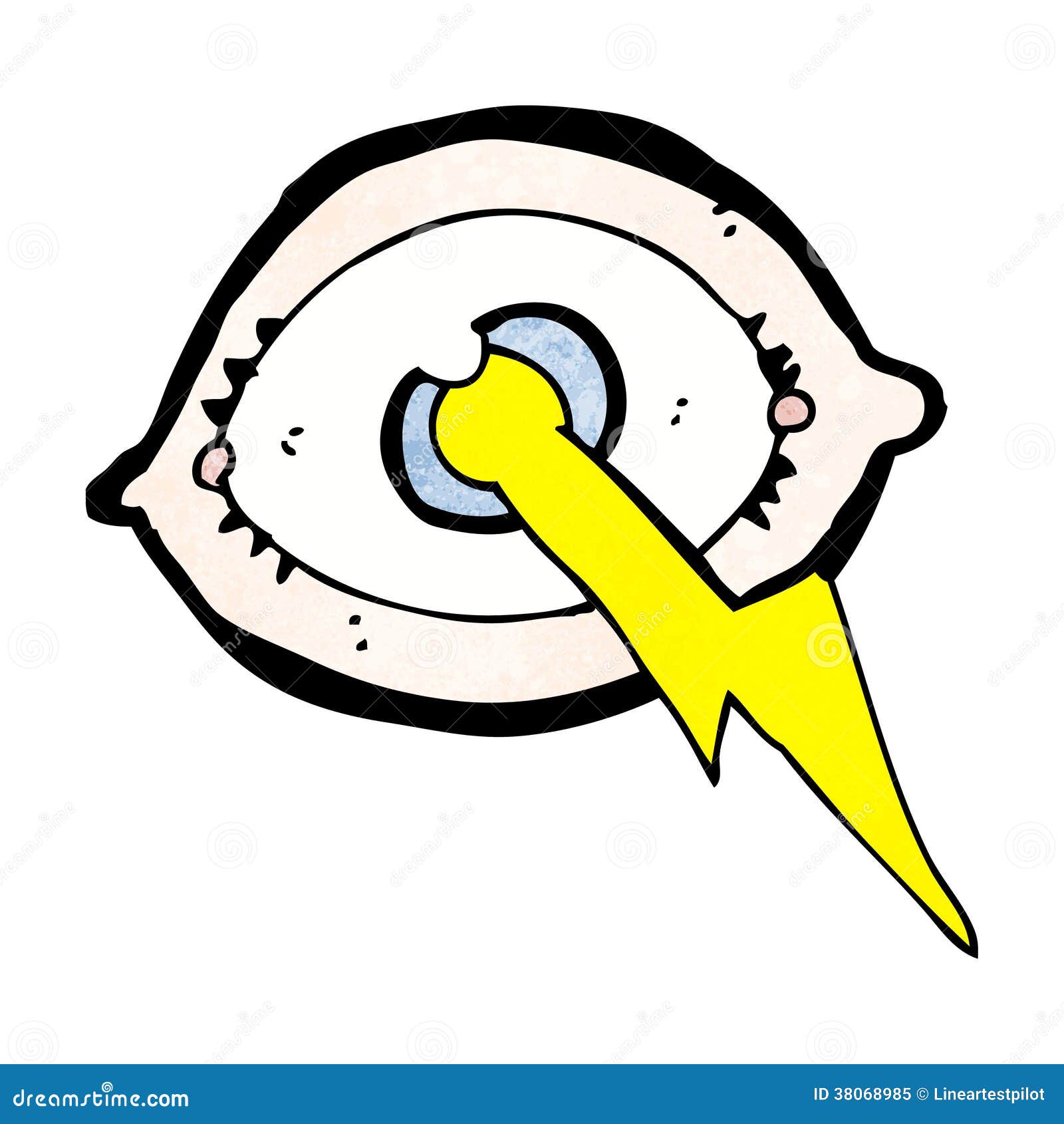 Cartoon Lighting Strike Eye Stock Illustration - Illustration of ...