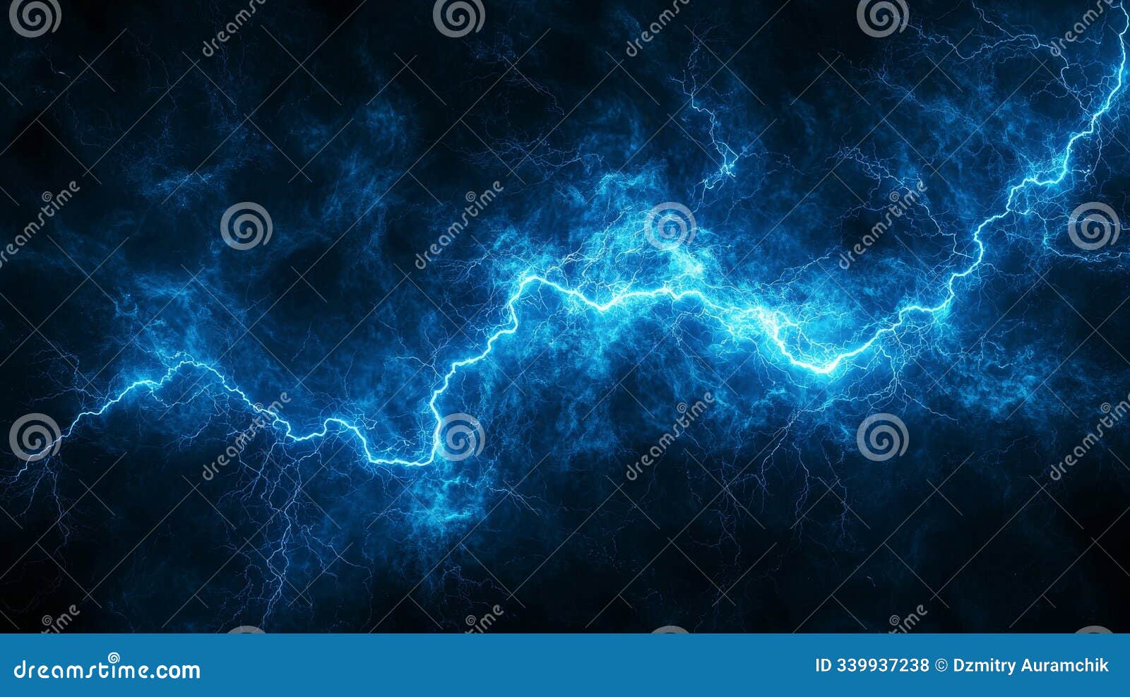 Cartoon Lightning Animation with Blue Glowing Effects. Stock Photo ...