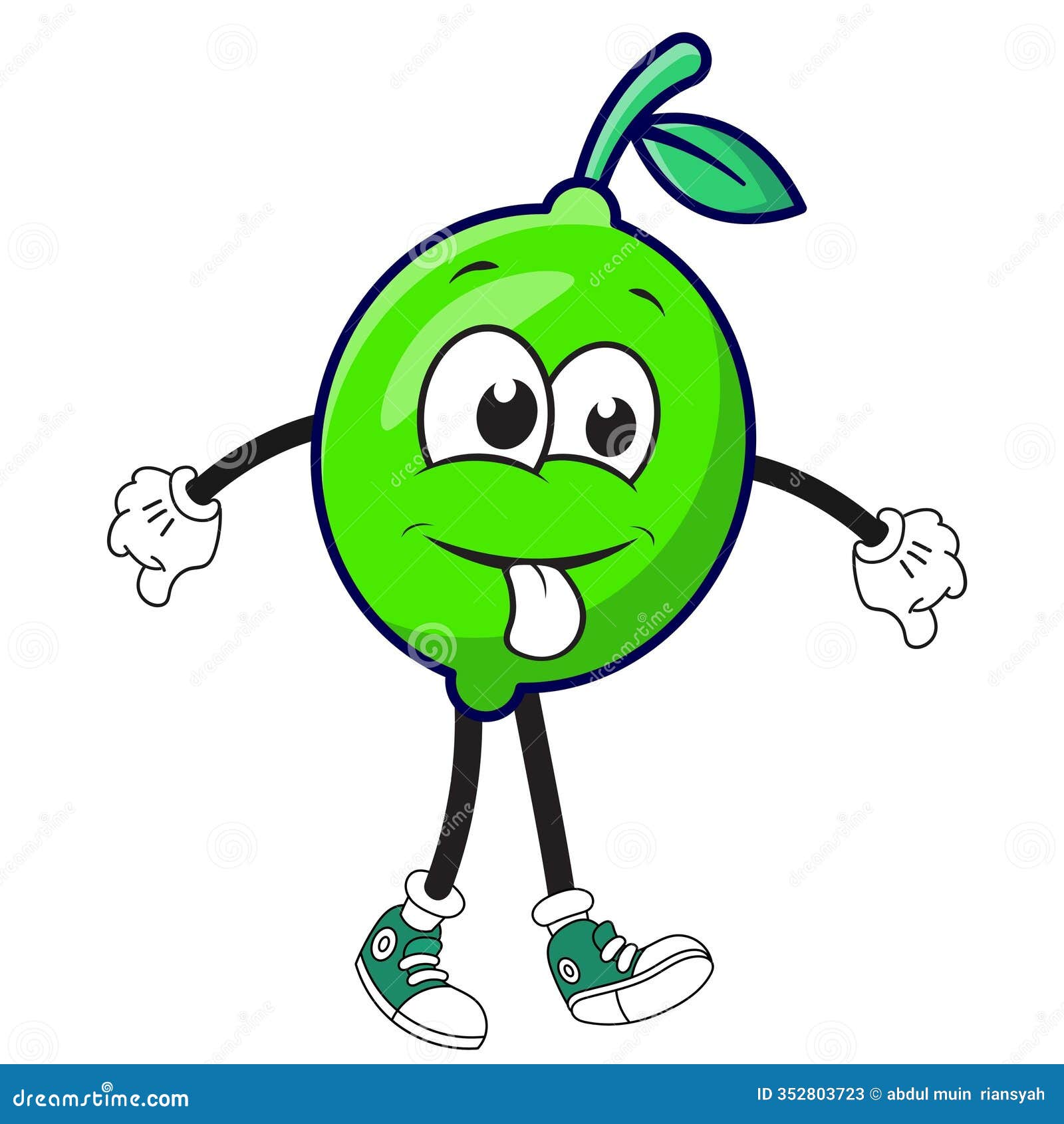 Cartoon - Lime Fruit Illustration Stock Illustration - Illustration of ...