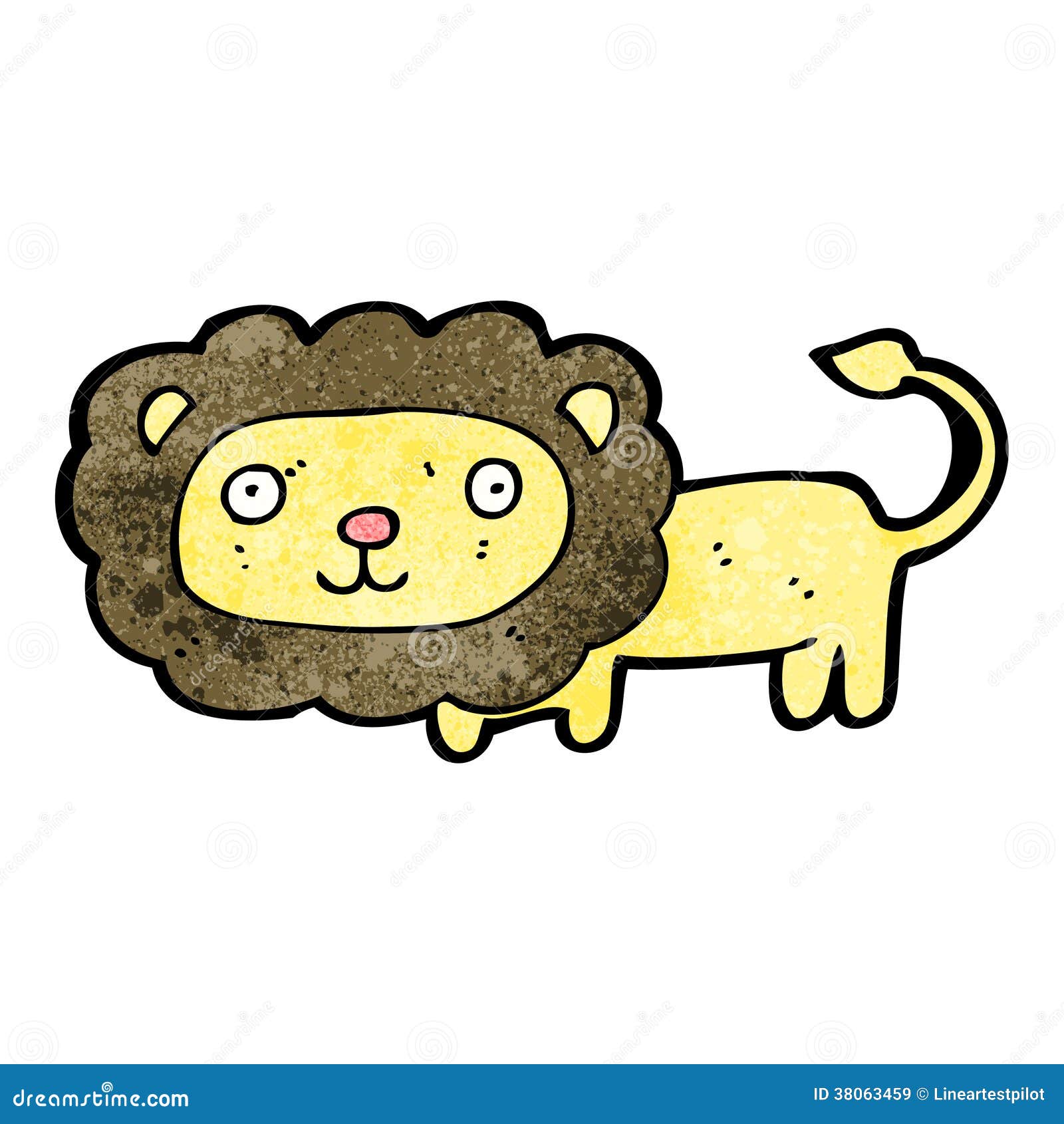 Cartoon lion stock vector. Illustration of retro, artwork - 38063459