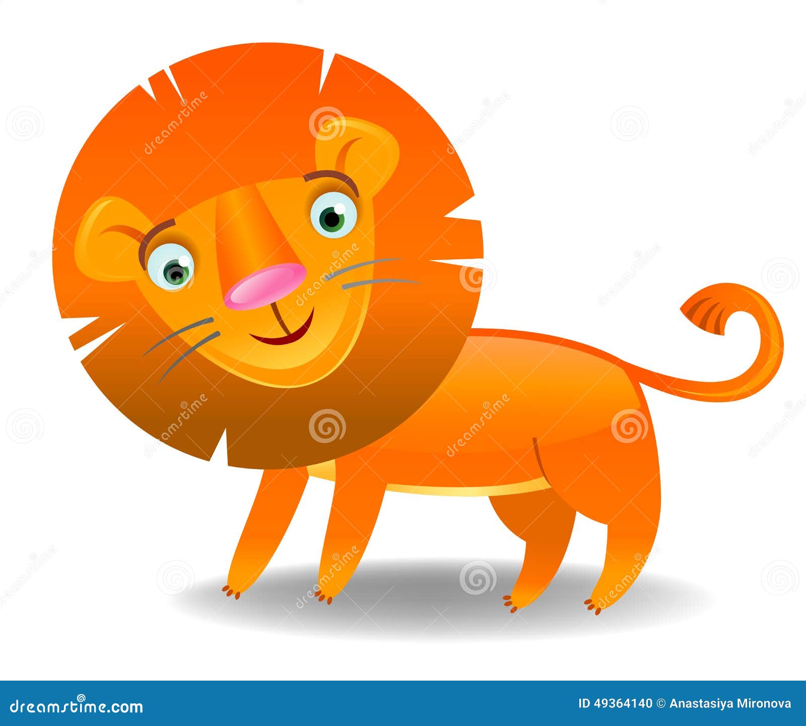 Cartoon Lion stock vector. Illustration of isolated, colorful - 49364140