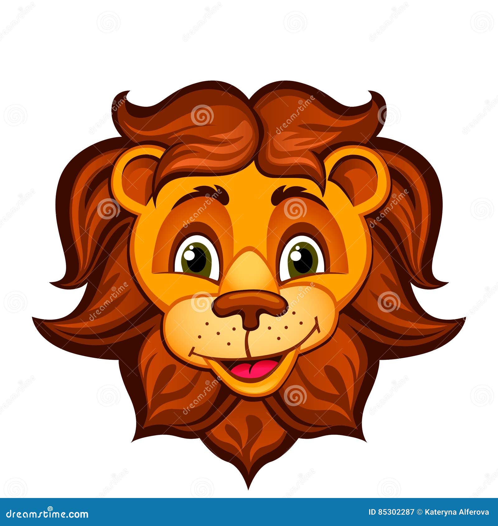 Cartoon lion head stock vector. Illustration of safari - 85302287