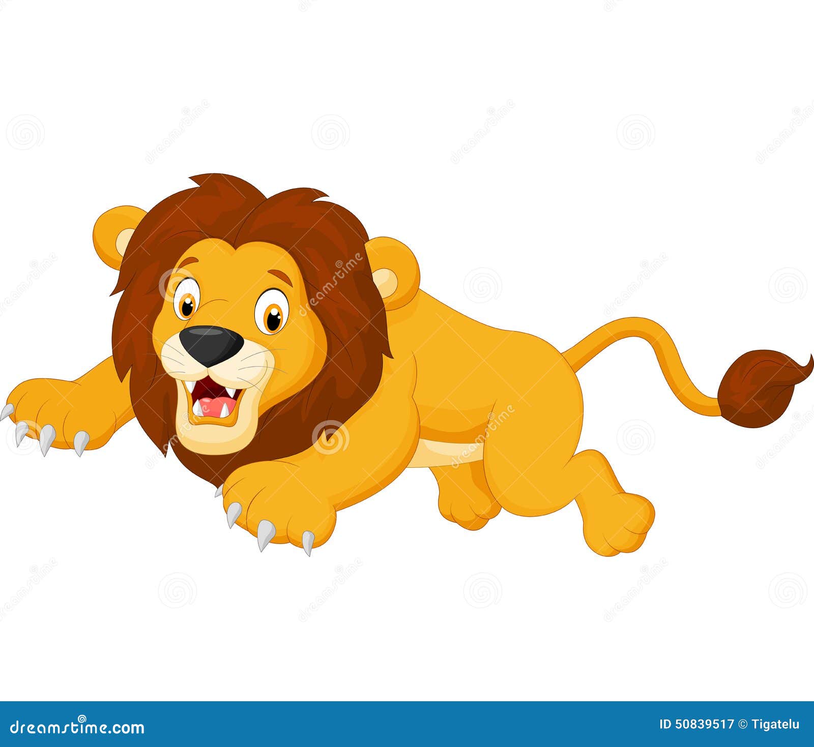Cartoon lion jumping stock vector. Illustration of animal - 50839517