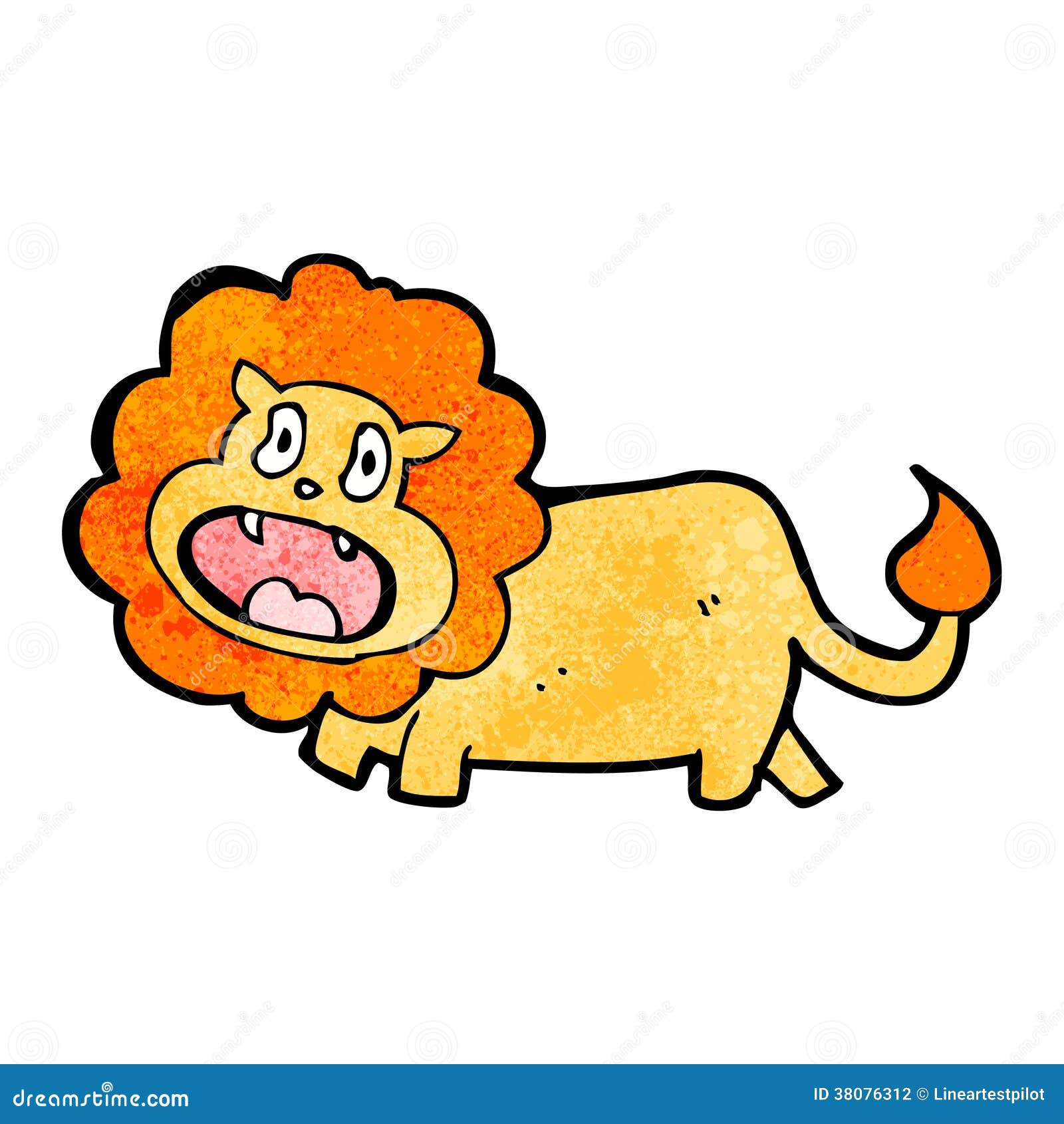 Cartoon lion stock illustration. Illustration of drawing - 38076312