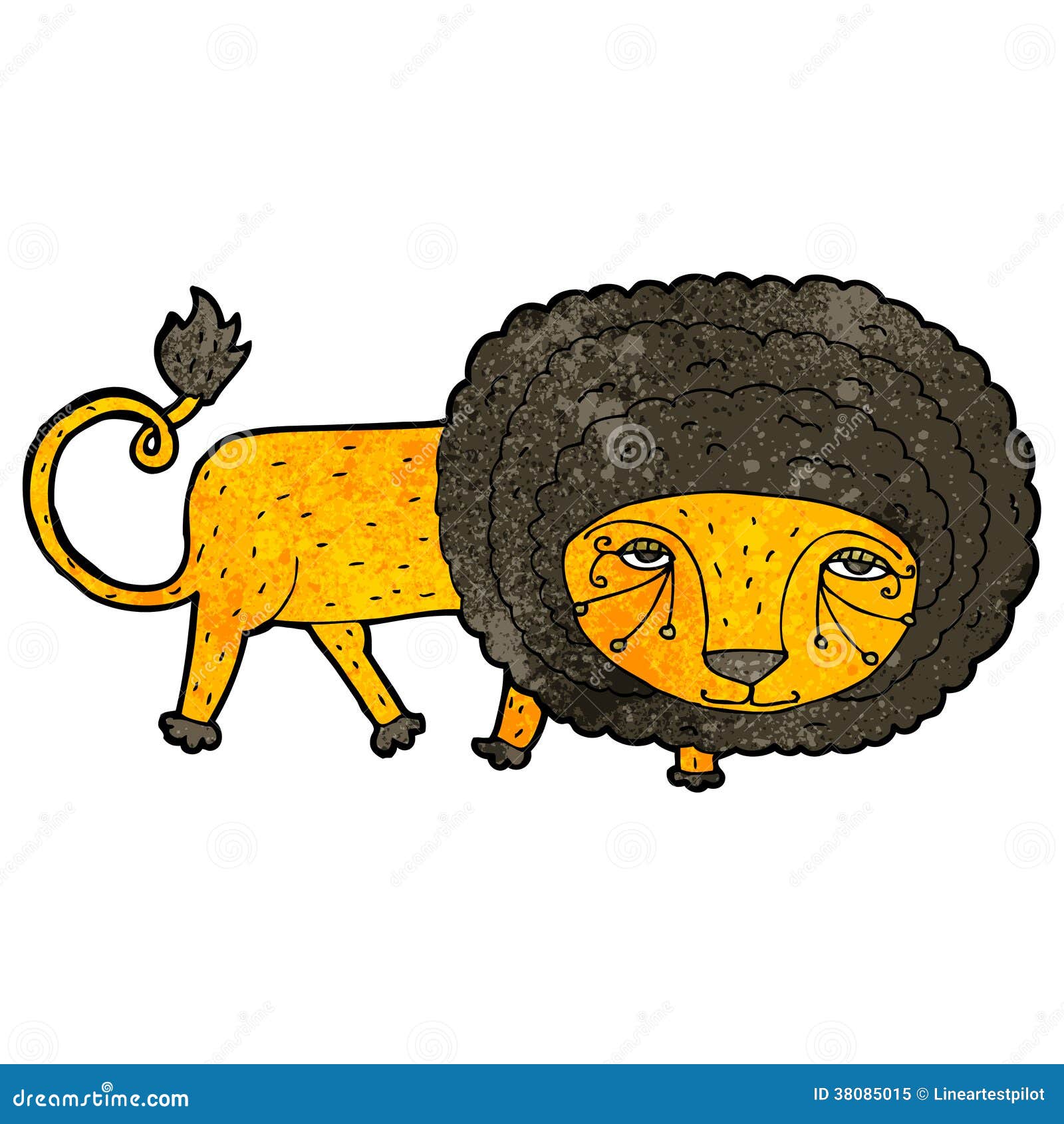 Cartoon lion stock vector. Illustration of clip, funny - 38085015