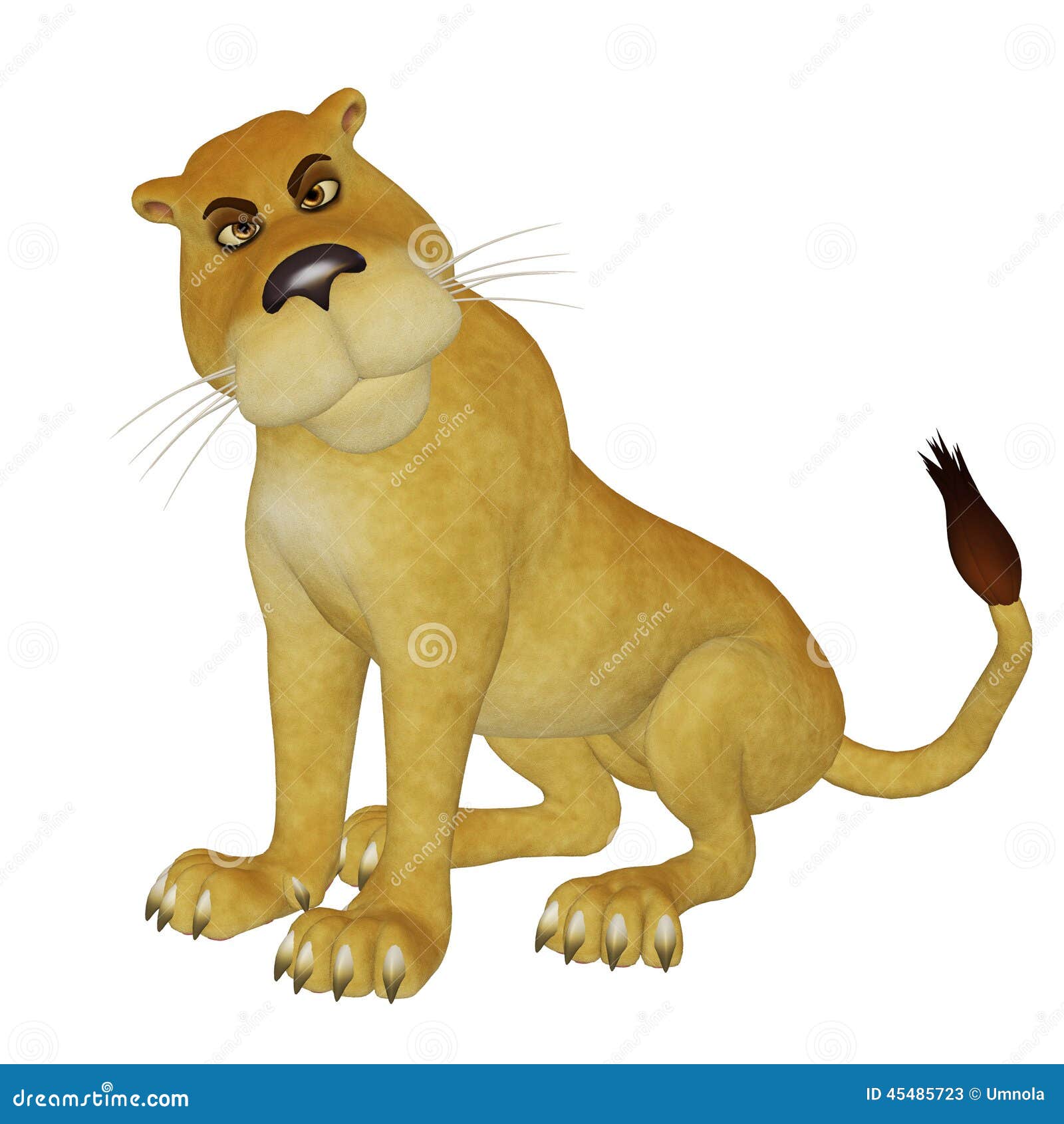 Cartoon lioness stock illustration. Illustration of dinky - 45485723