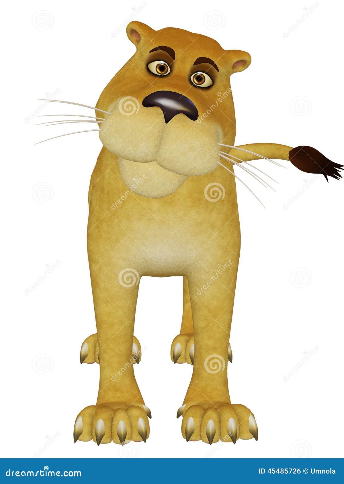 Cartoon lioness stock illustration. Illustration of closeup - 45485726