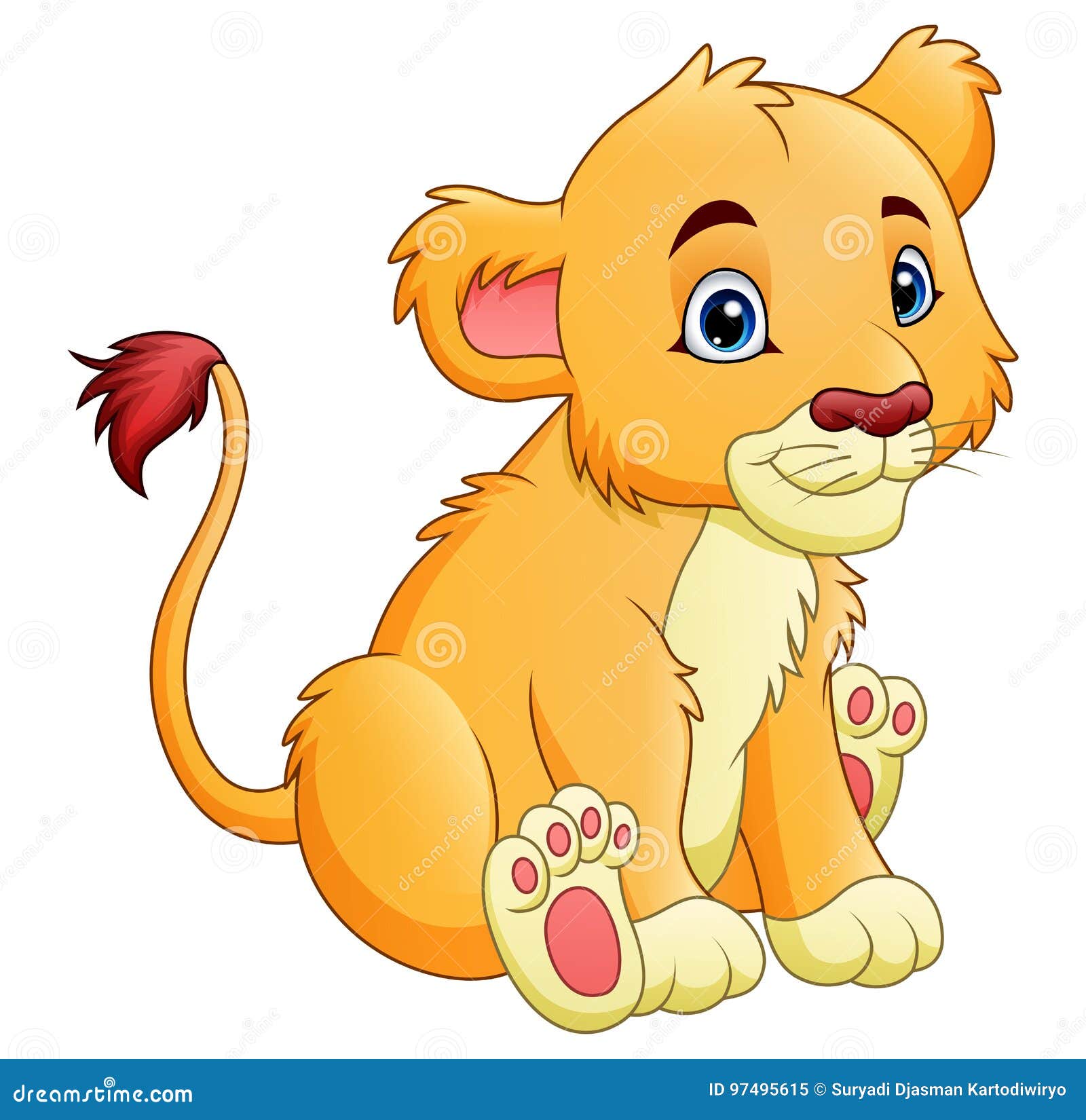Cartoon Lioness Isolated On White Background | CartoonDealer.com #90768615