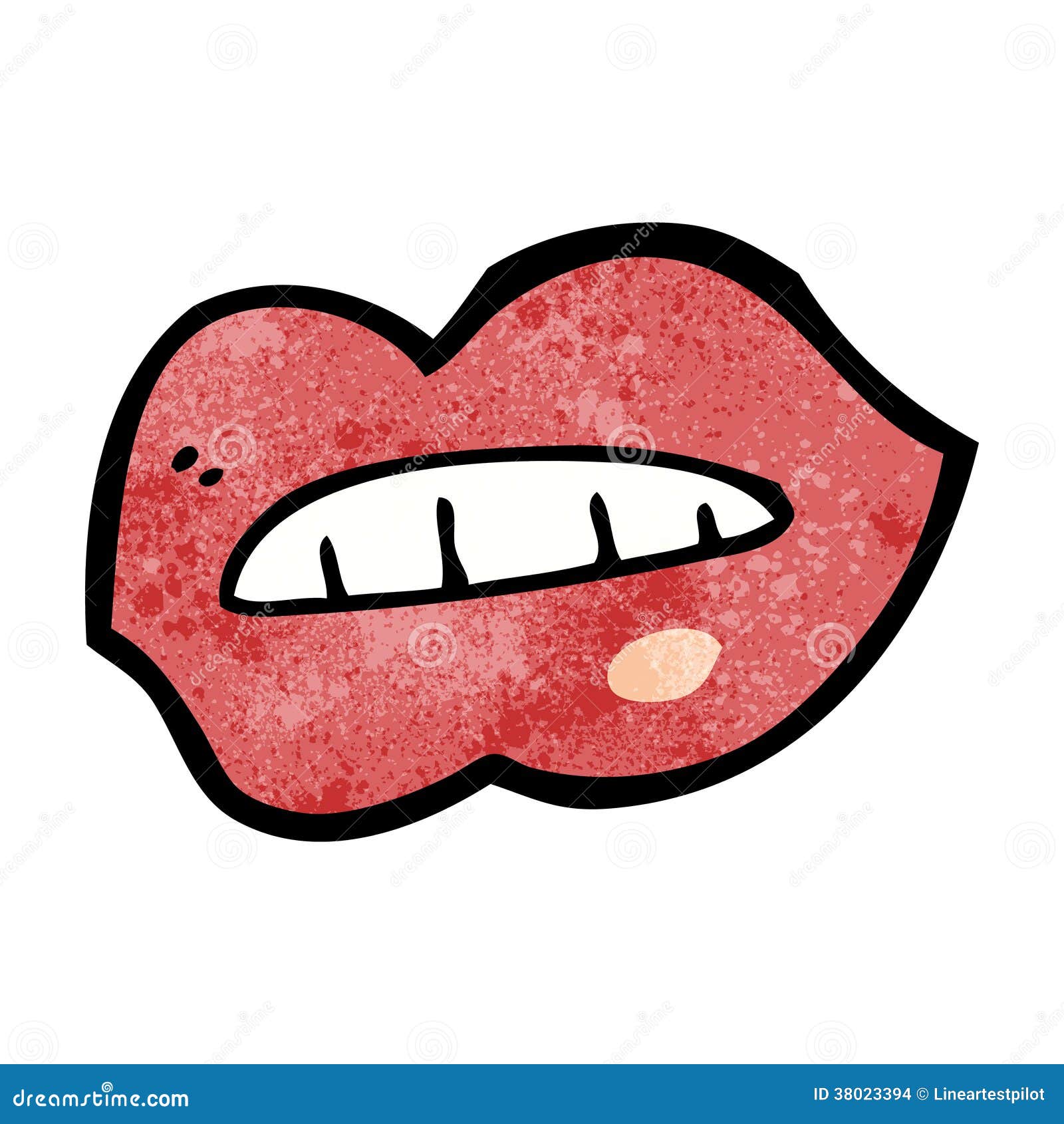 Cartoon lips stock vector. Illustration of rough, happy - 38023394