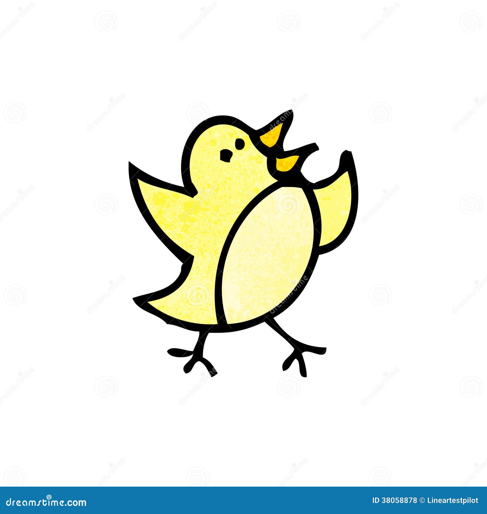 Cartoon little bird doodle stock vector. Illustration of drawing - 38058878