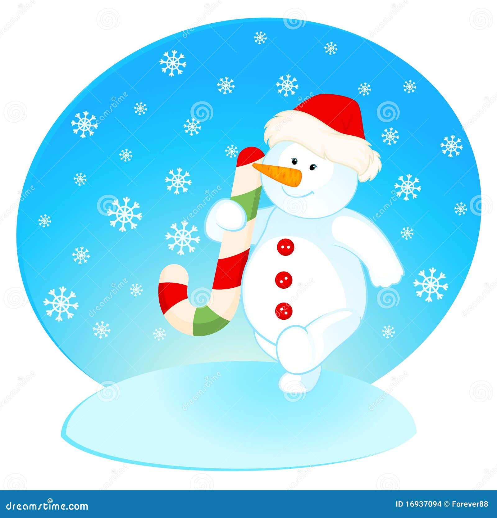 Cartoon Little Cute Snowman Stock Vector - Illustration of ribbon, cool ...
