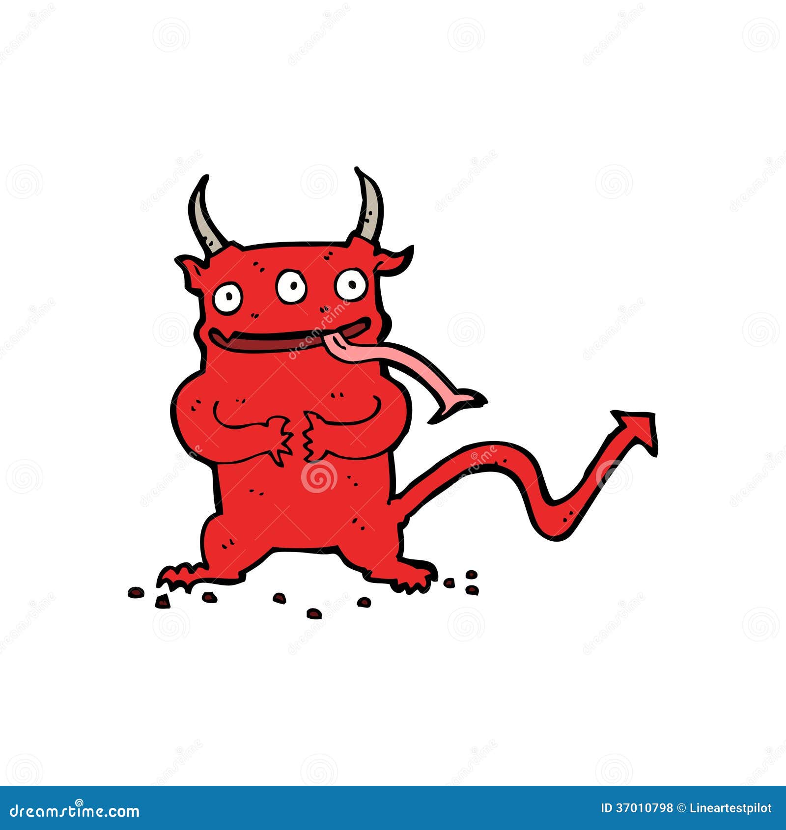 Cartoon little demon stock illustration. Illustration of halloween ...