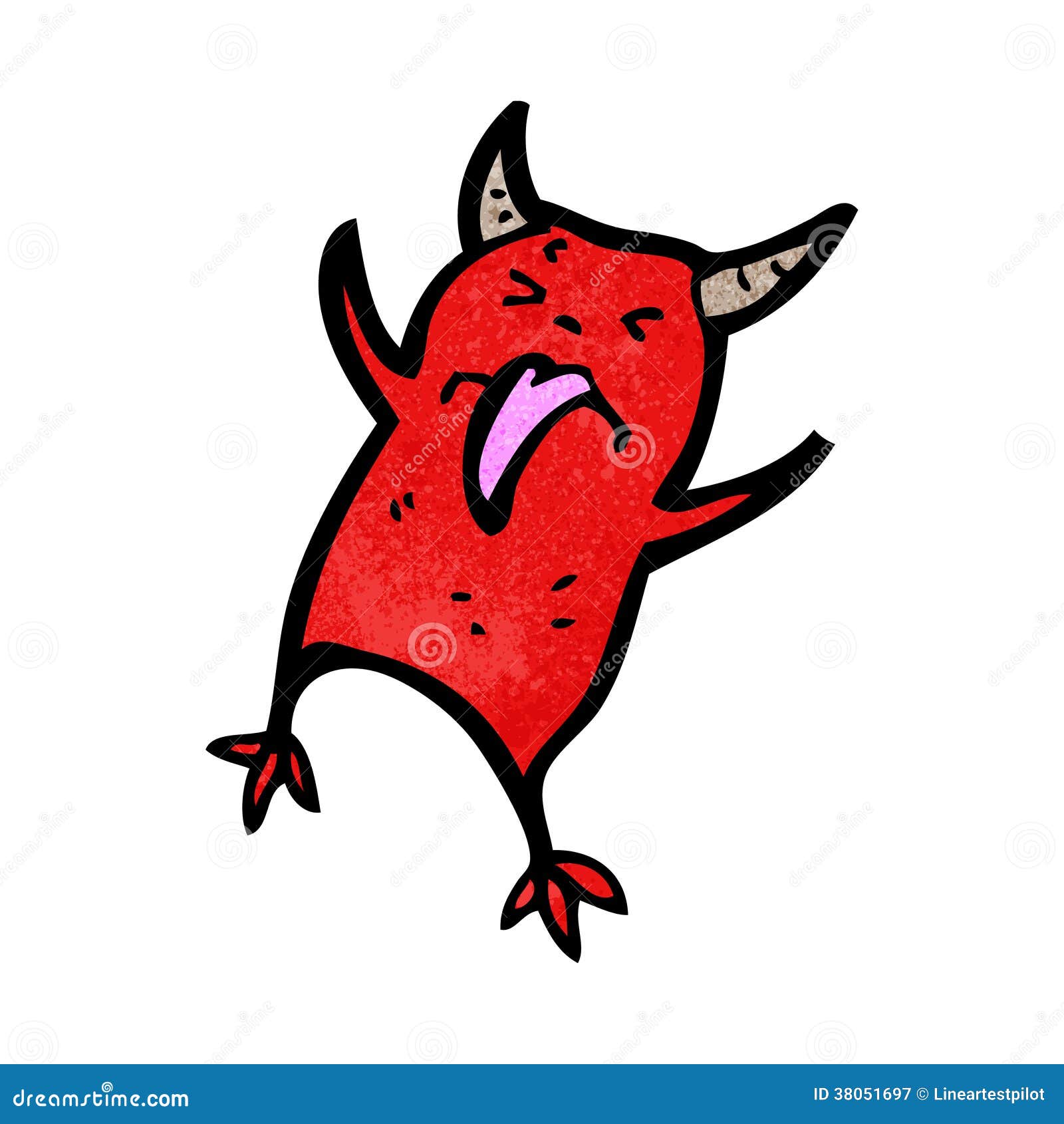 Cartoon little devil stock vector. Illustration of hand - 38051697