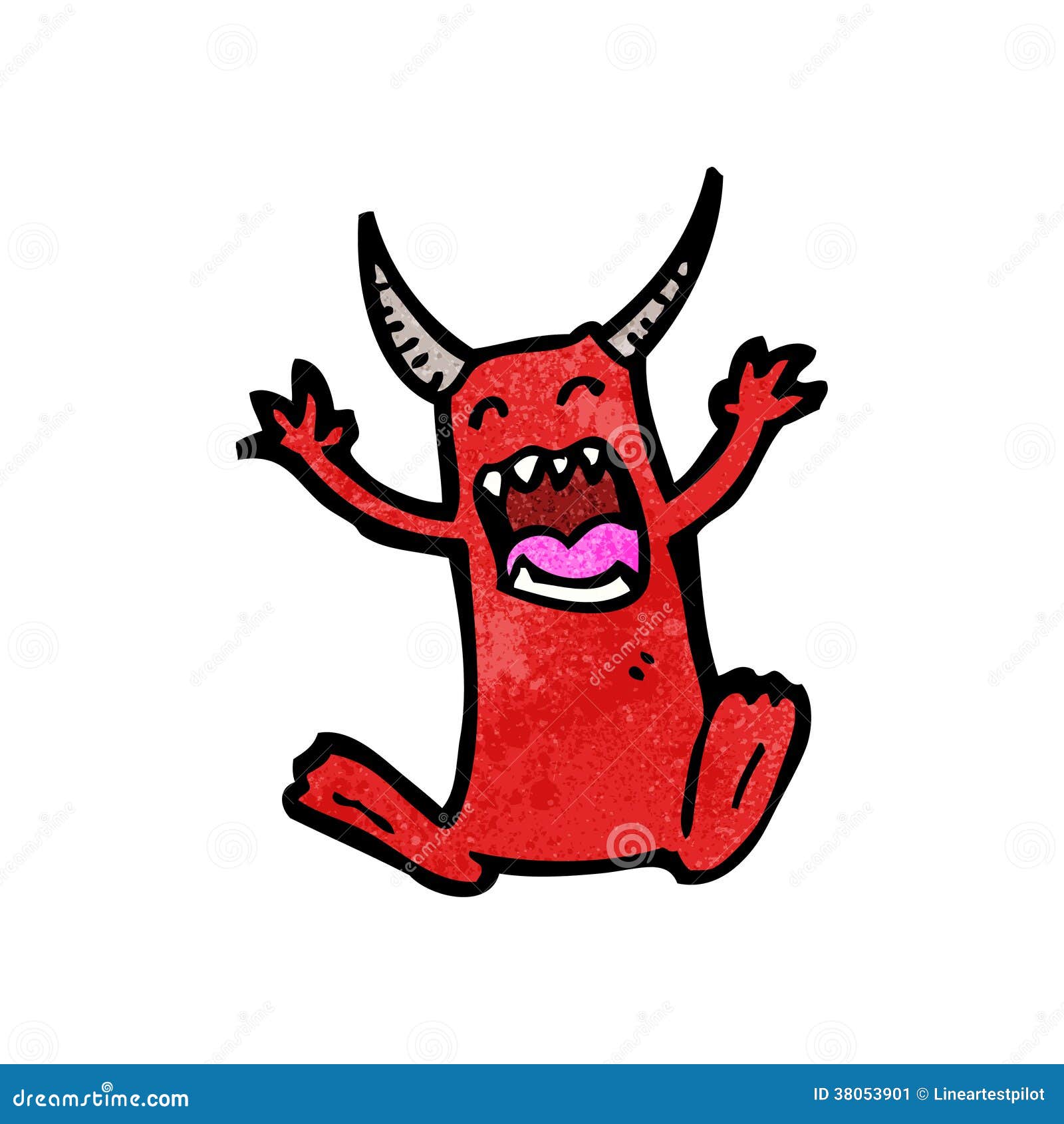 Cartoon little devil stock vector. Illustration of silly - 38053901