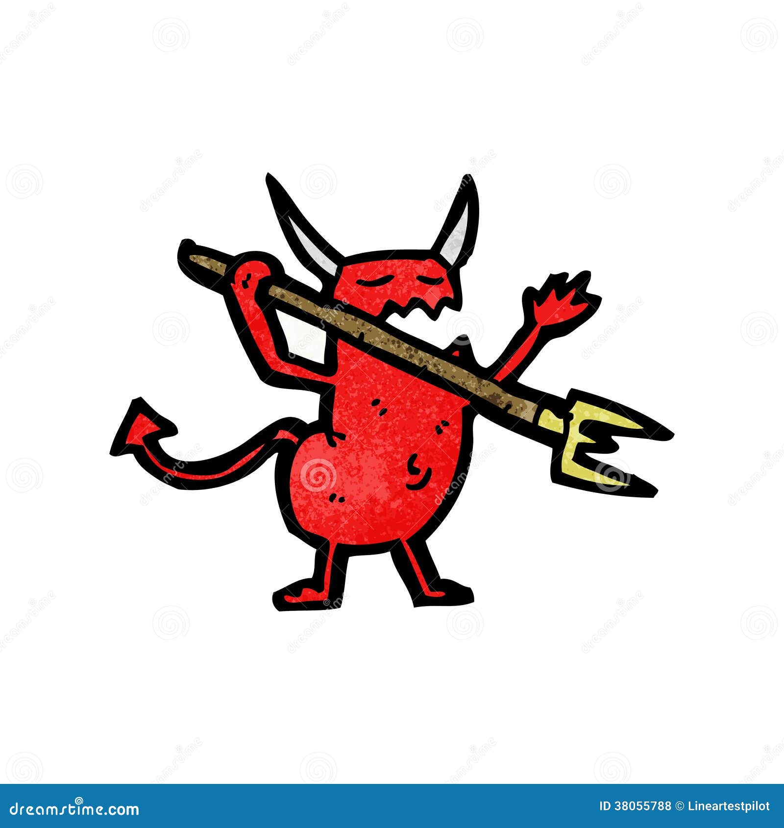 Cartoon little devil stock vector. Illustration of cute - 38055788