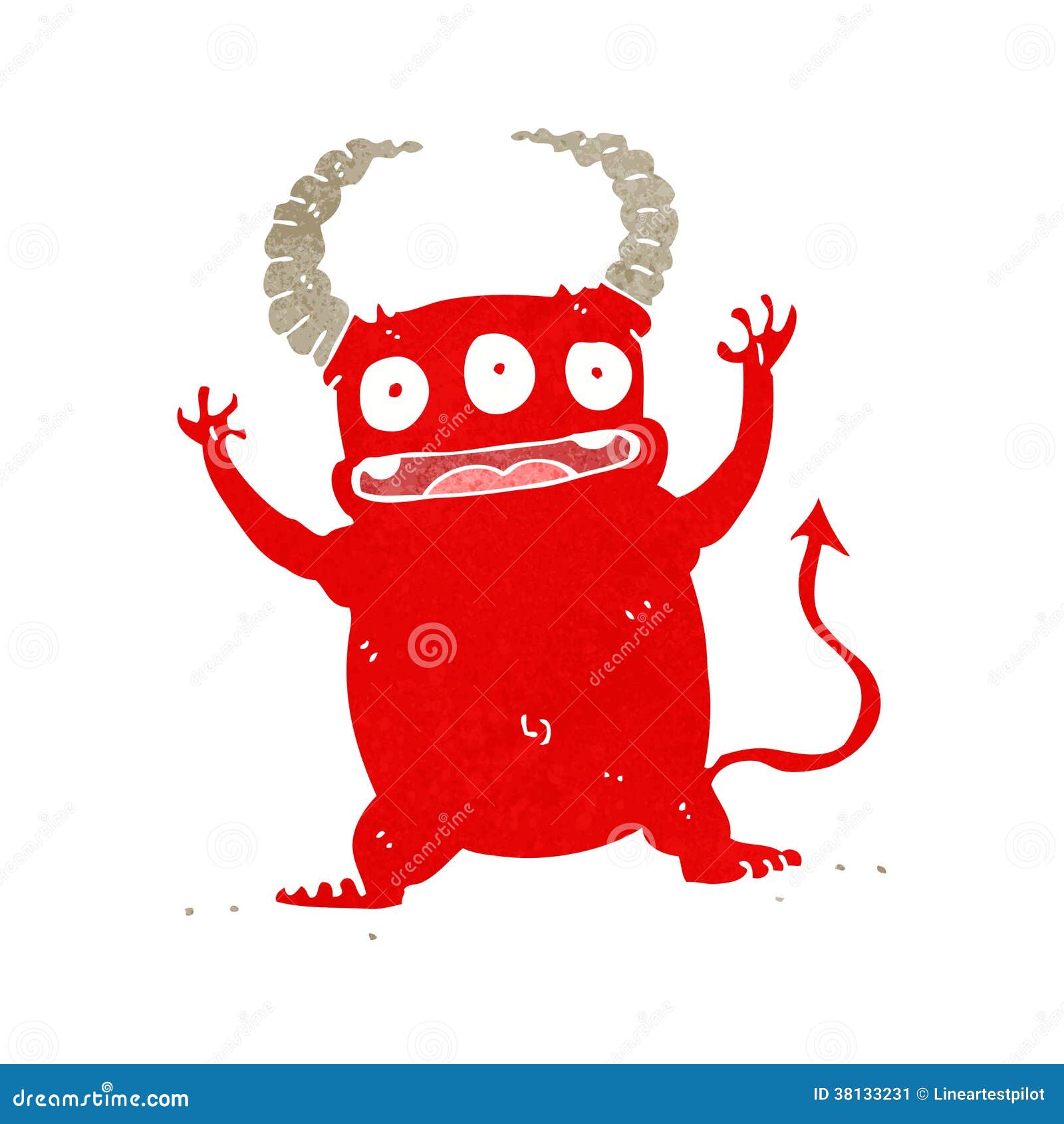 Cartoon little devil stock illustration. Illustration of monster - 38133231