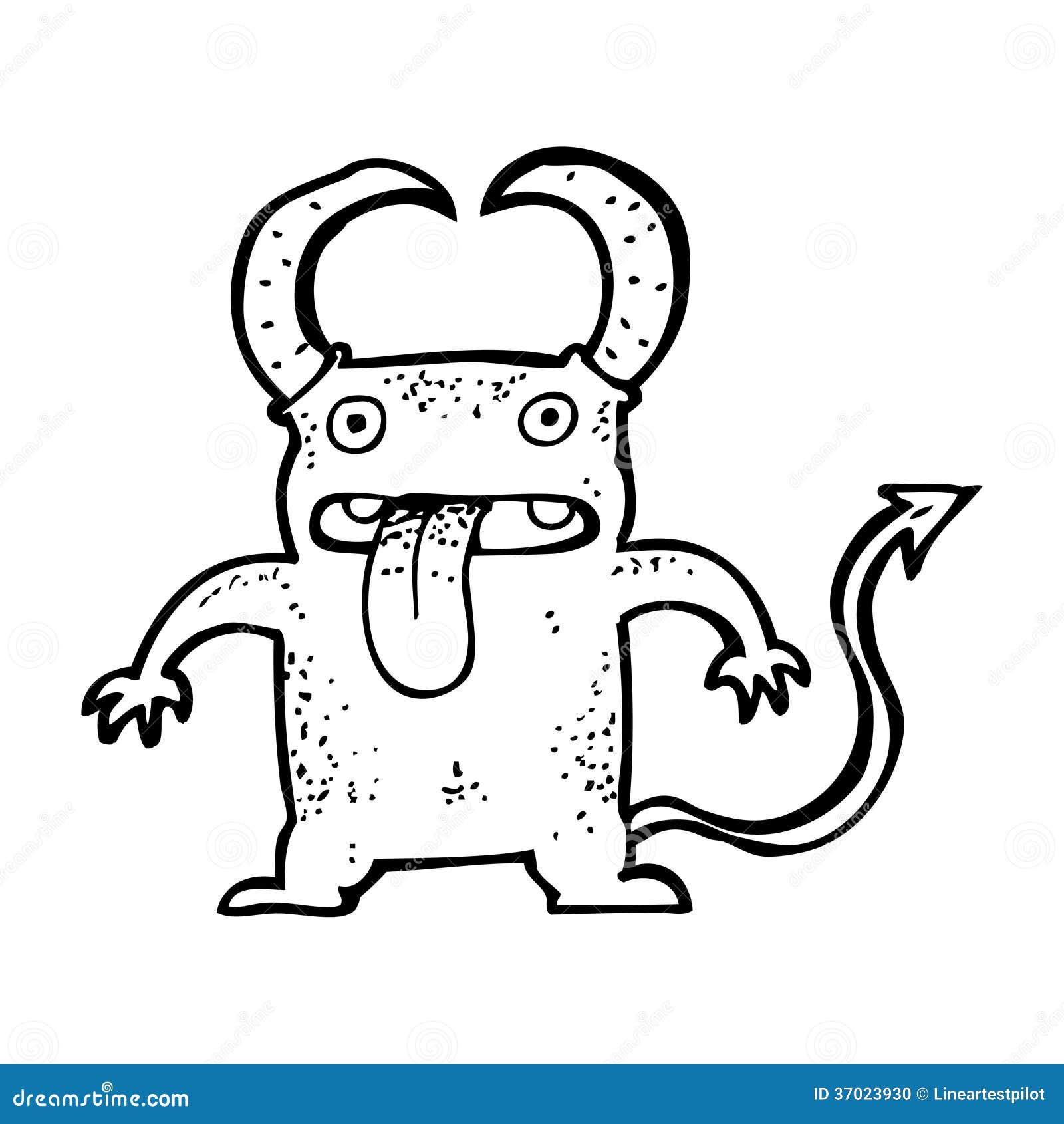 Cartoon little devil stock illustration. Illustration of quirky - 37023930