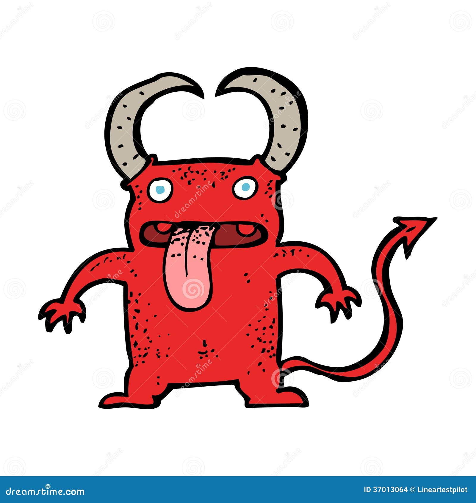 Cartoon little devil stock vector. Illustration of silly - 37013064
