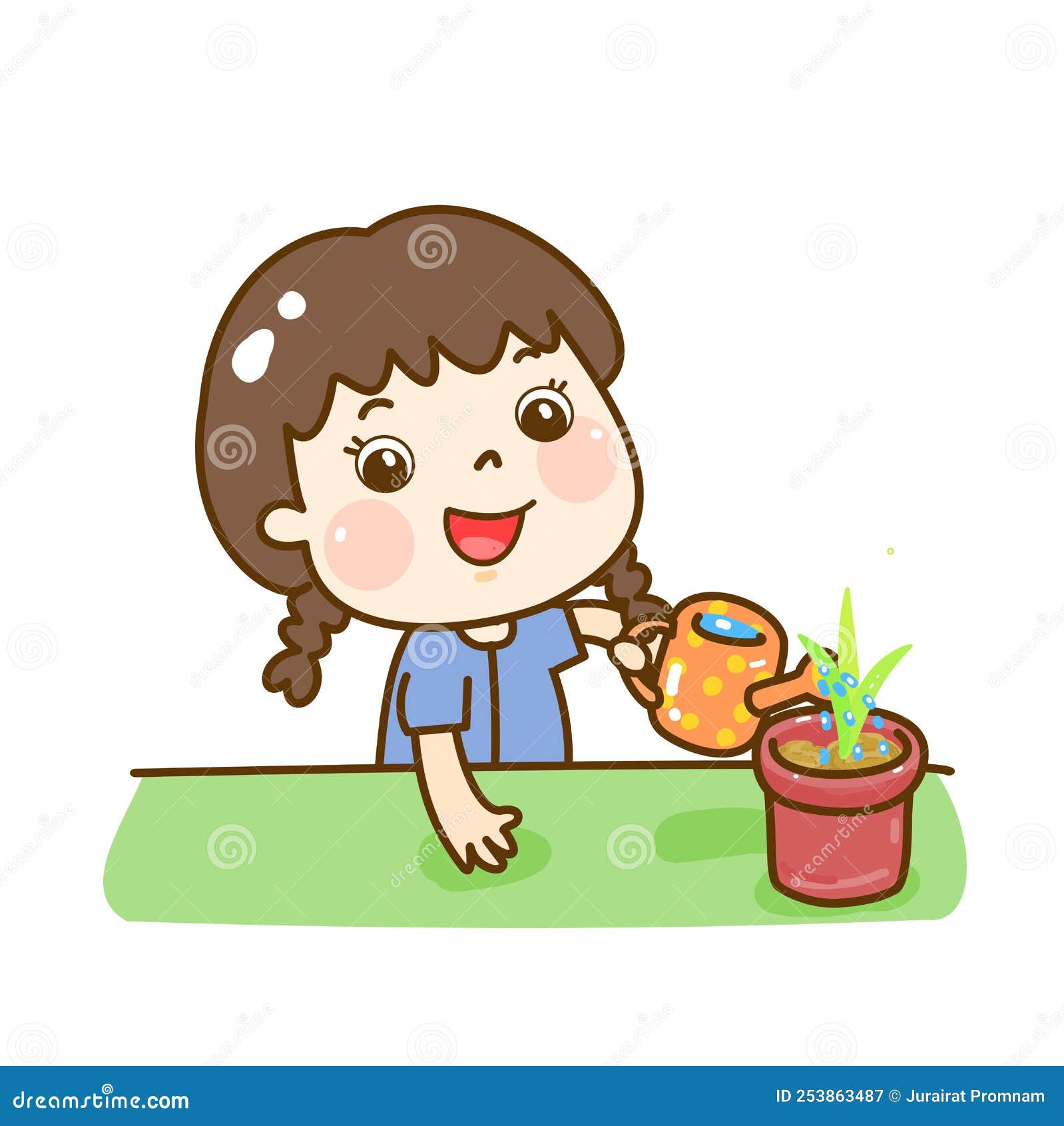 Cartoon Little Farmer Character. Stock Illustration - Illustration of ...