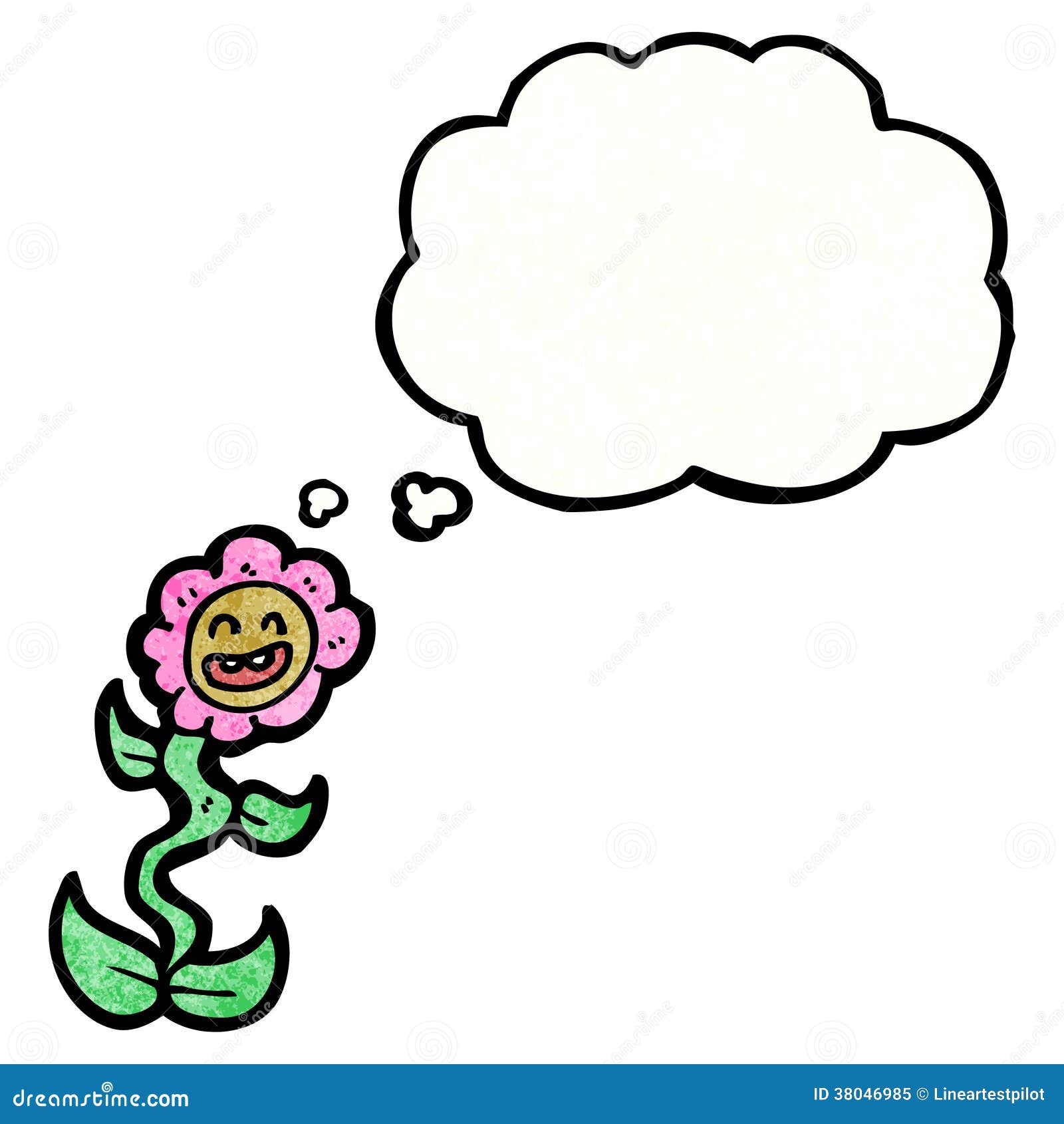 Cartoon little flower stock vector. Illustration of character - 38046985