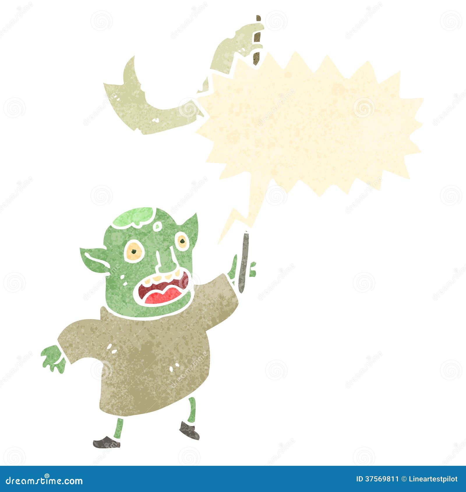 Cartoon little goblin stock vector. Illustration of retro - 37569811
