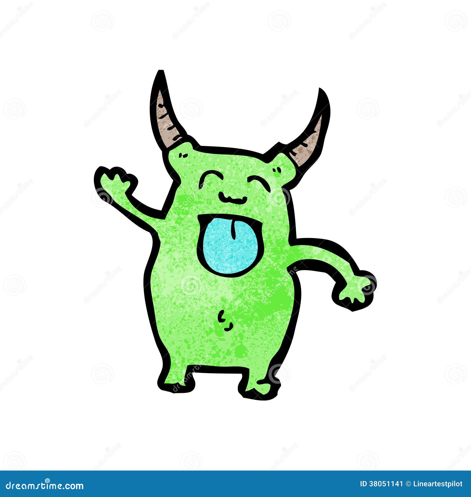 Cartoon little imp stock vector. Illustration of drawn - 38051141
