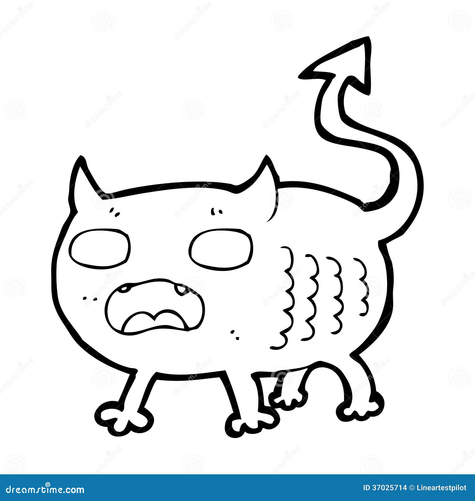 Cartoon little imp stock illustration. Illustration of doodle - 37025714