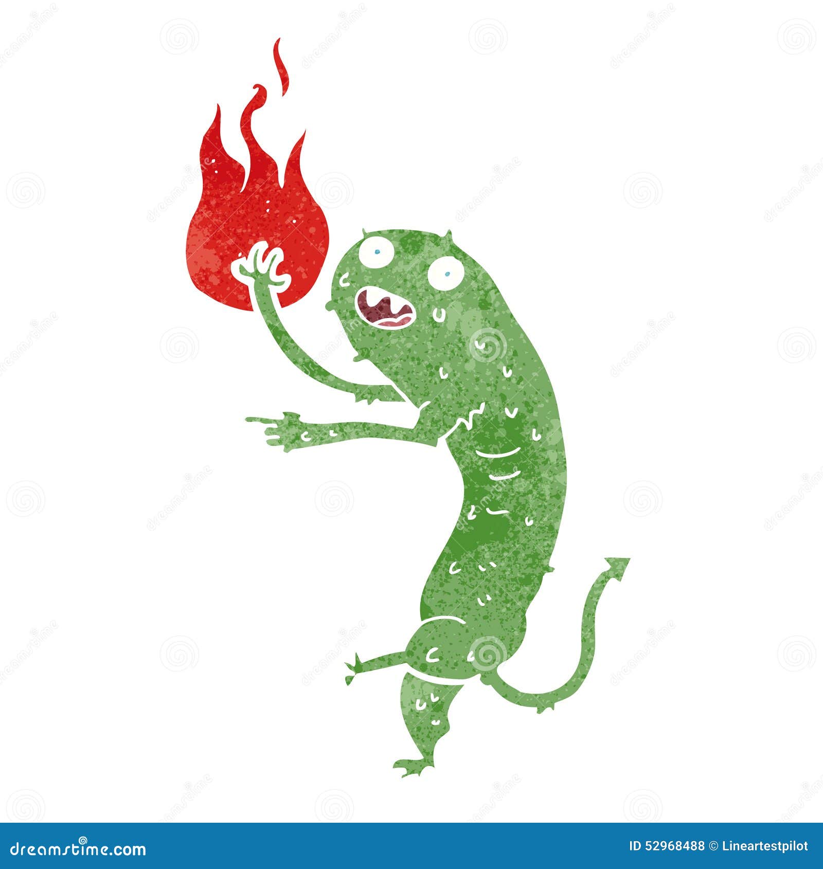 Cartoon little imp stock illustration. Illustration of fire - 52968488