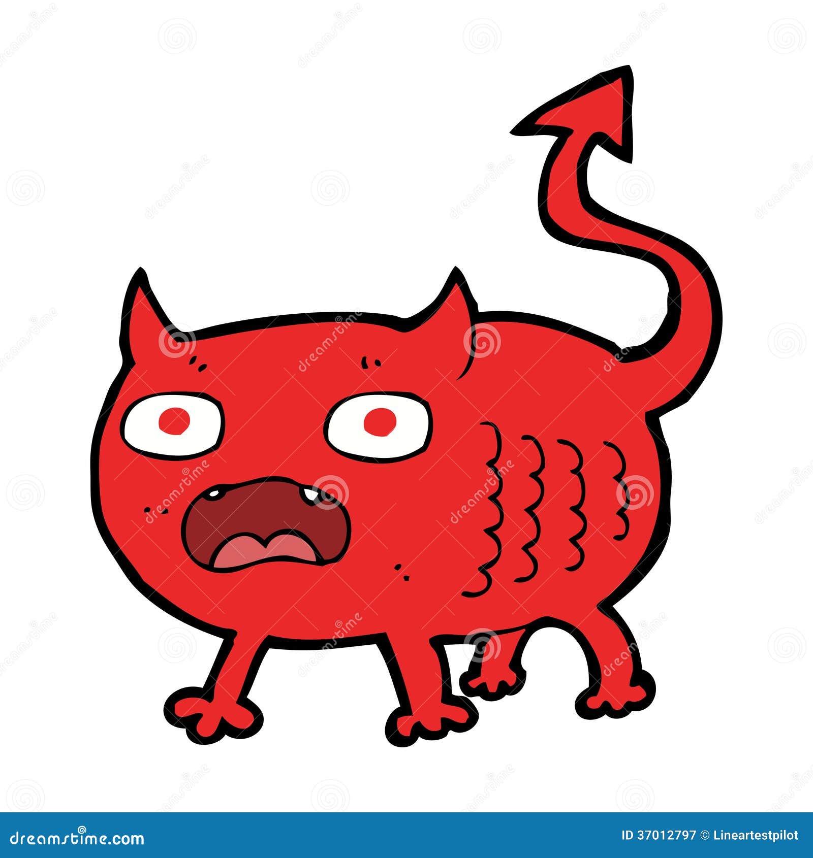 Cartoon little imp stock vector. Illustration of clip - 37012797
