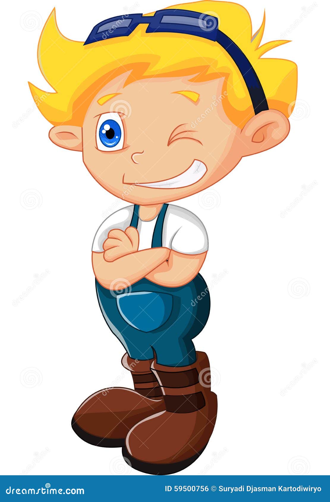 Cartoon little kid posing stock vector. Illustration of young - 59500756