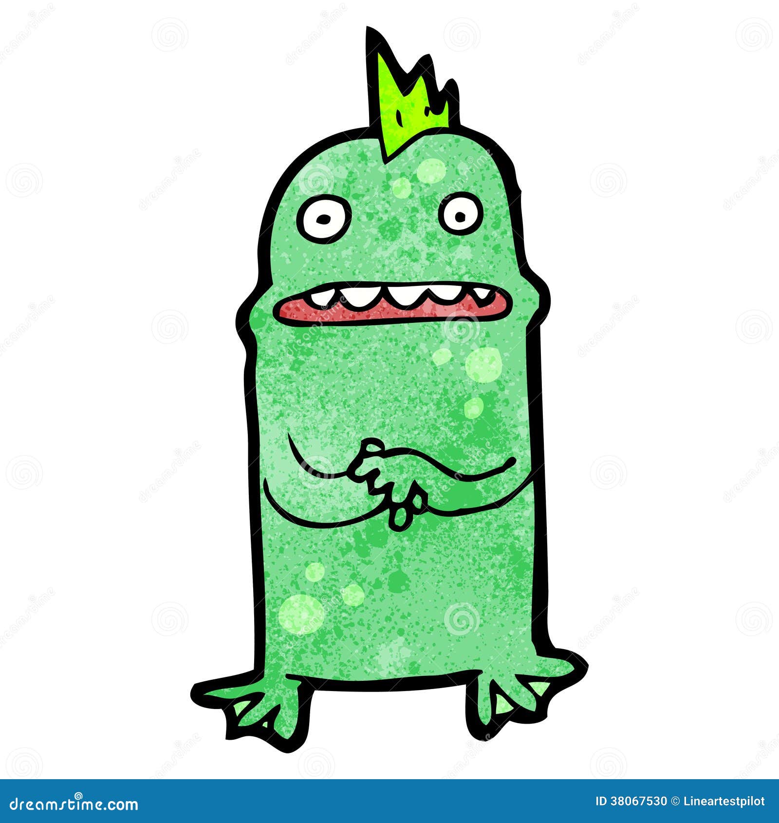 Cartoon little monster stock vector. Illustration of funny - 38067530
