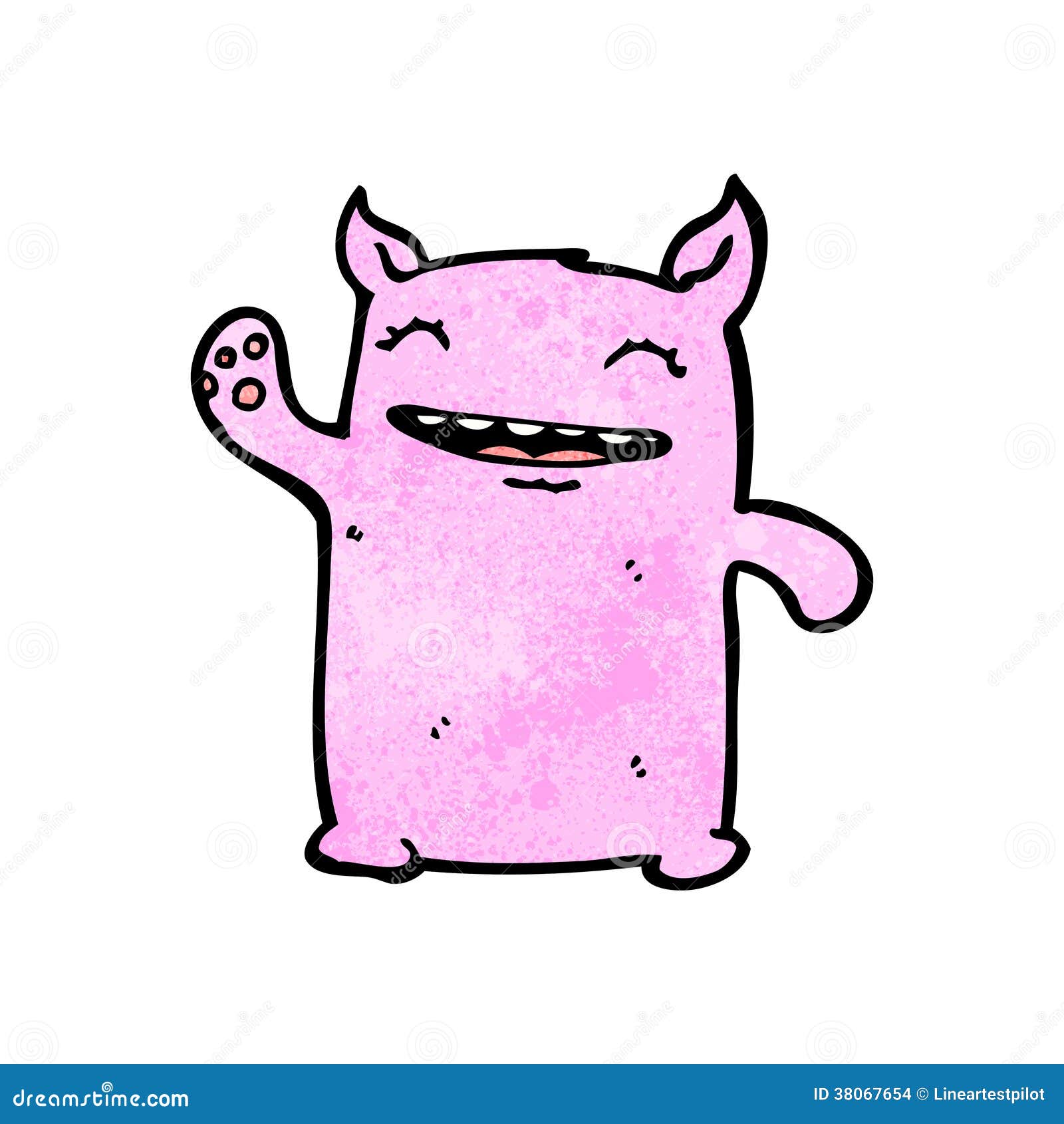 Cartoon little monster stock vector. Illustration of monster - 38067654