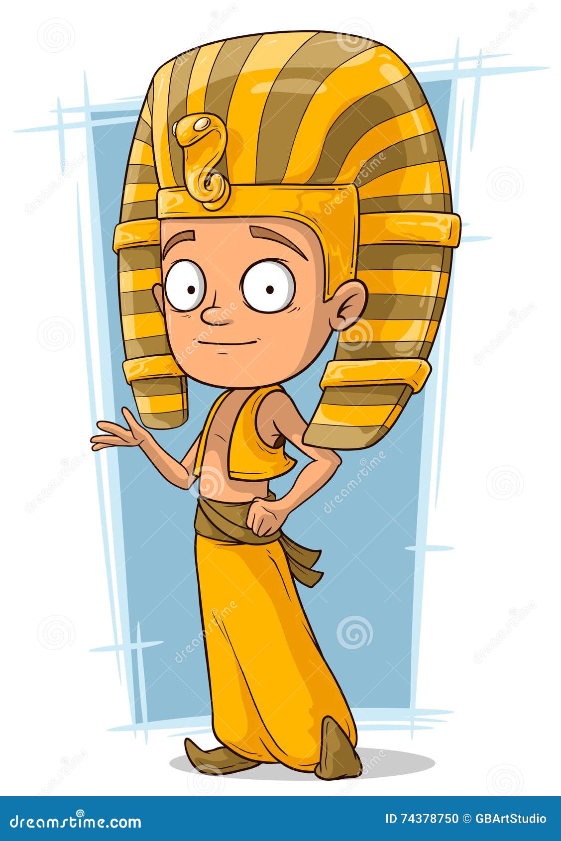 Cartoon Little Pharaoh Boy from Egypt Stock Vector - Illustration of ...