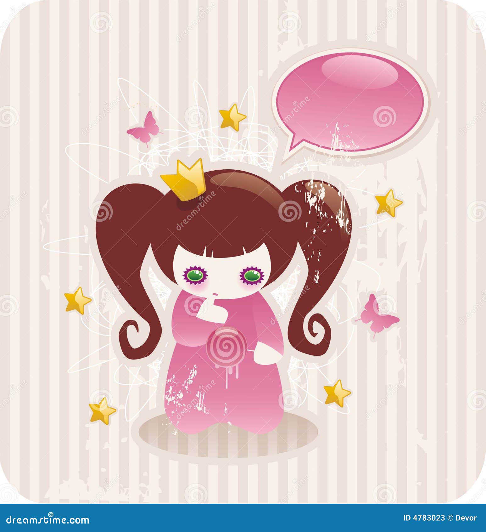 Cartoon little princess stock vector. Illustration of background - 4783023