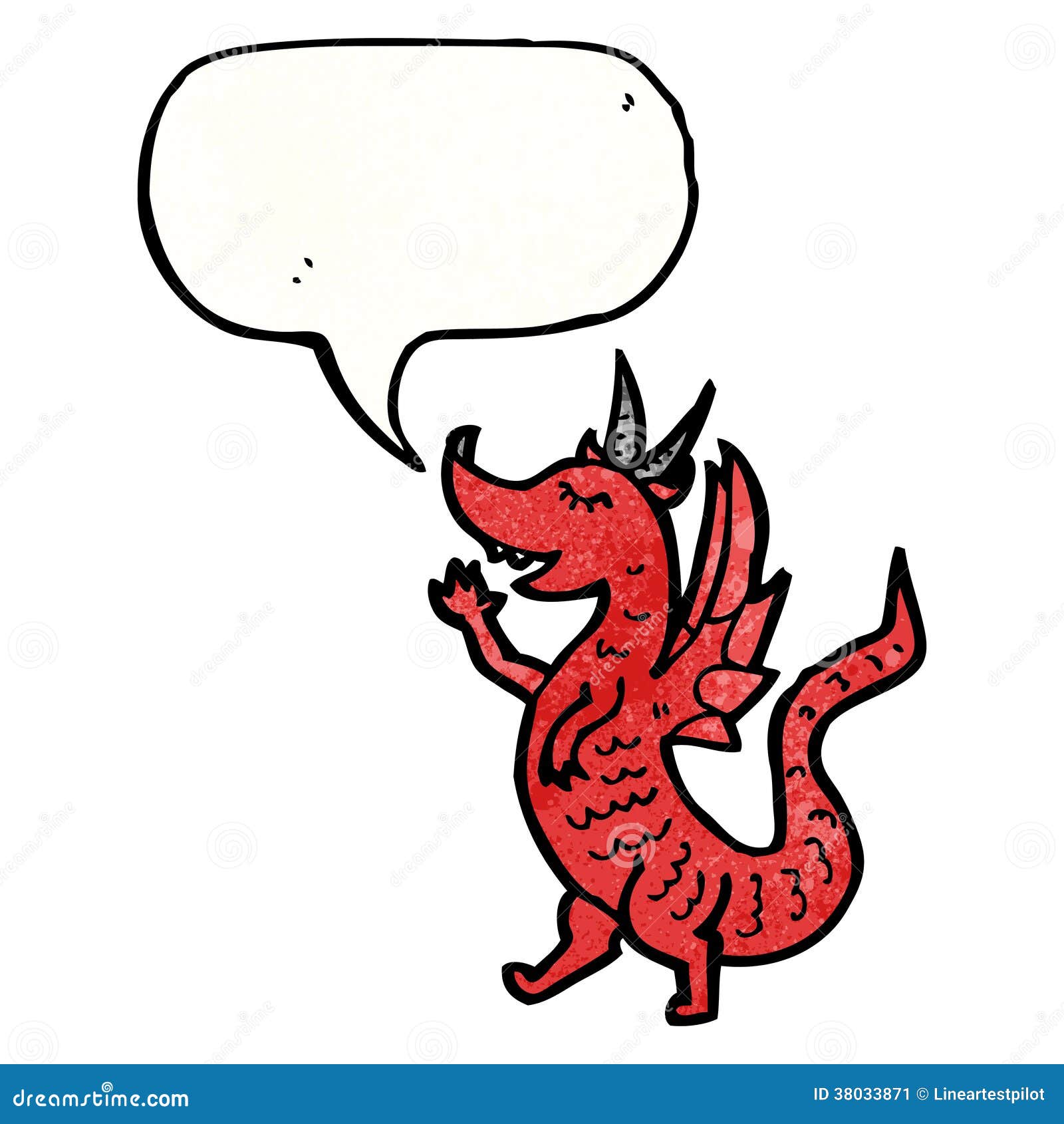 Cartoon little red dragon stock vector. Illustration of vector - 38033871