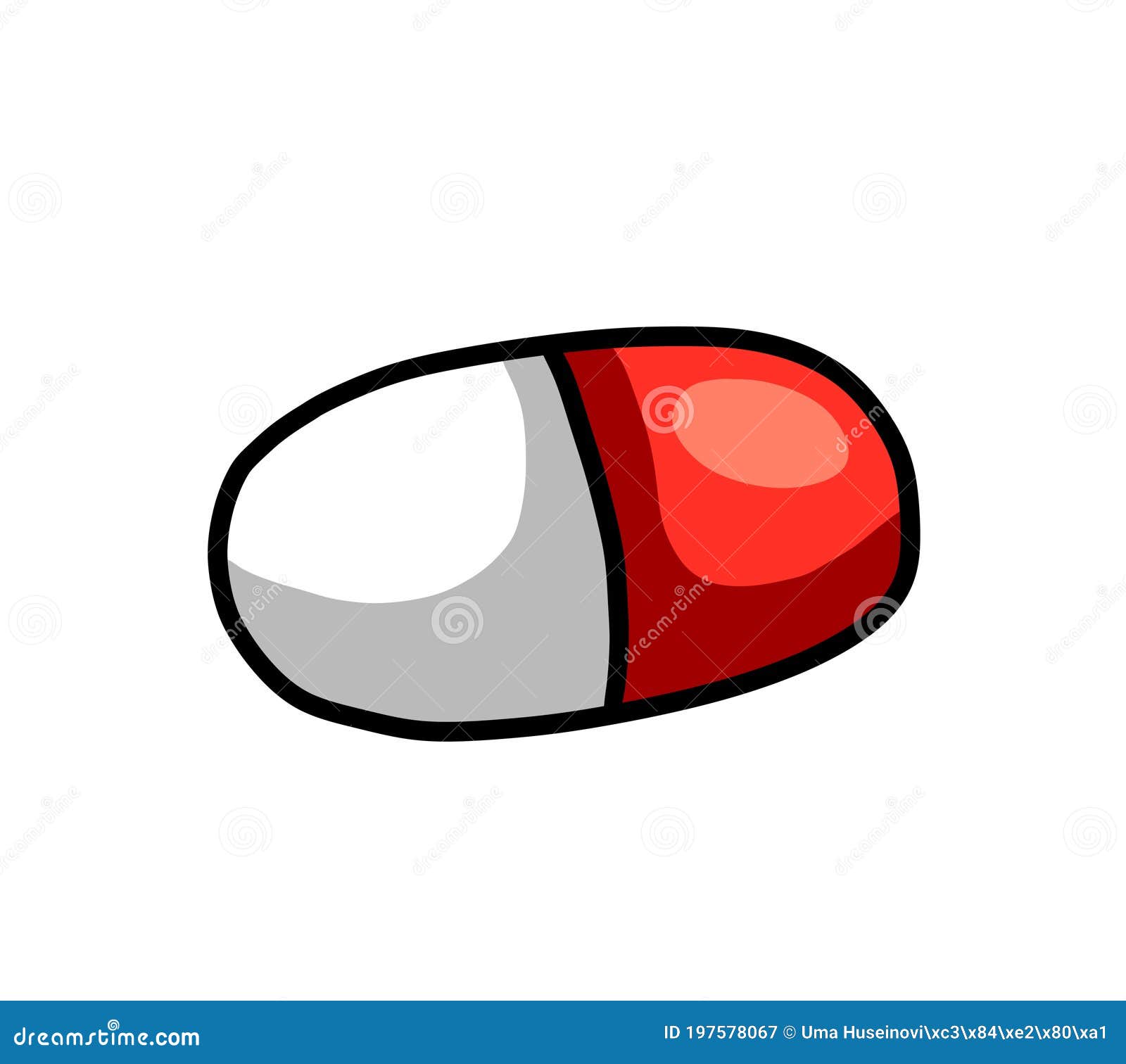 A Cartoon Little Red Pill stock illustration. Illustration of item ...