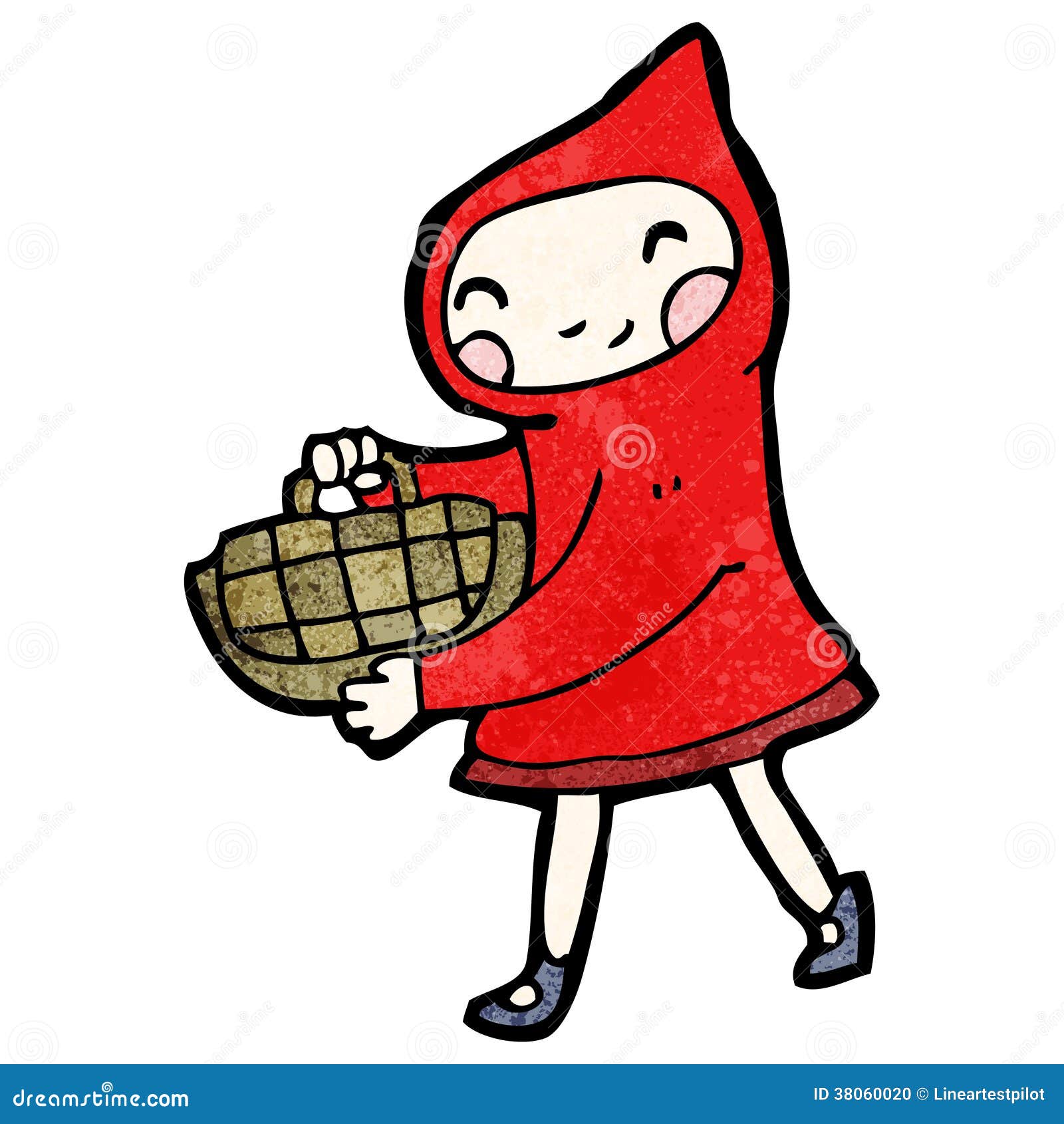 Cartoon Little Red Riding Hood Stock Vector - Illustration of cute ...