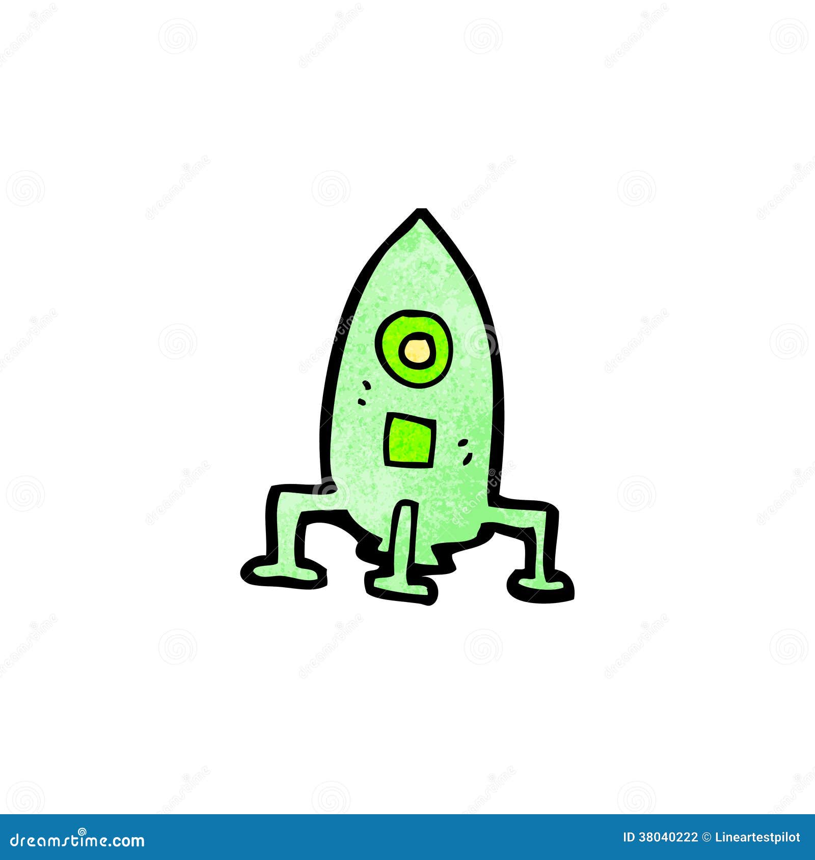 Cartoon little rocket stock vector. Illustration of textured - 38040222