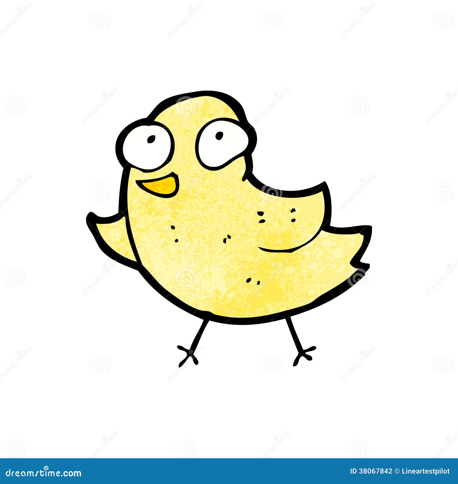 Cartoon little yellow bird stock vector. Illustration of artwork - 38067842