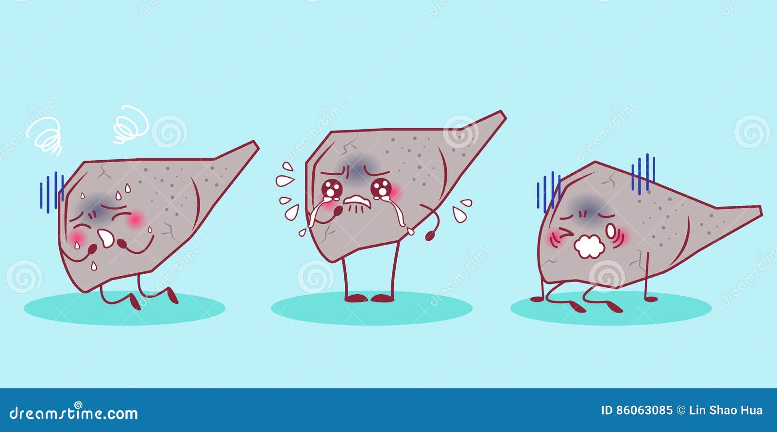 Cartoon Liver Cirrhosis Problem Stock Vector - Illustration of alcohol ...