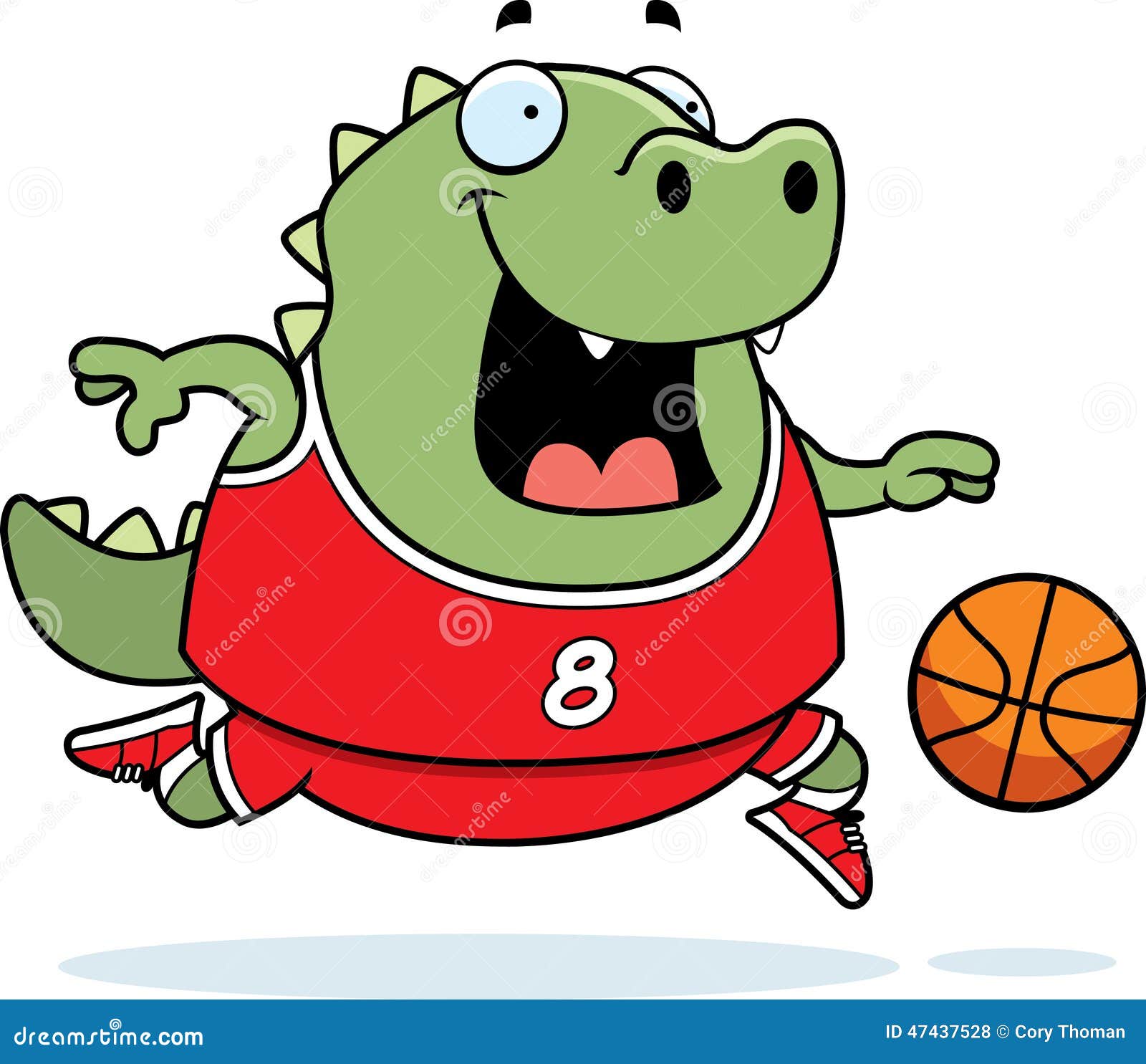 Cartoon Lizard Basketball stock vector. Illustration of vector - 47437528