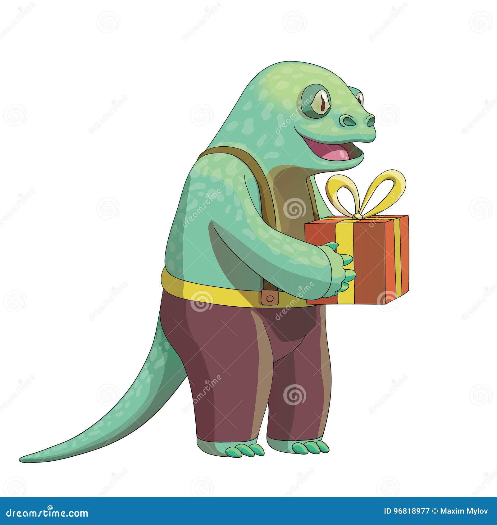 Cartoon Lizard Character, Vector Drawing Stock Vector - Illustration of ...