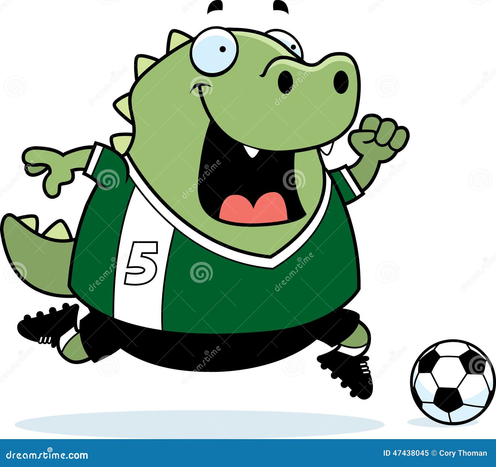 Cartoon Lizard Soccer stock vector. Illustration of vector - 47438045