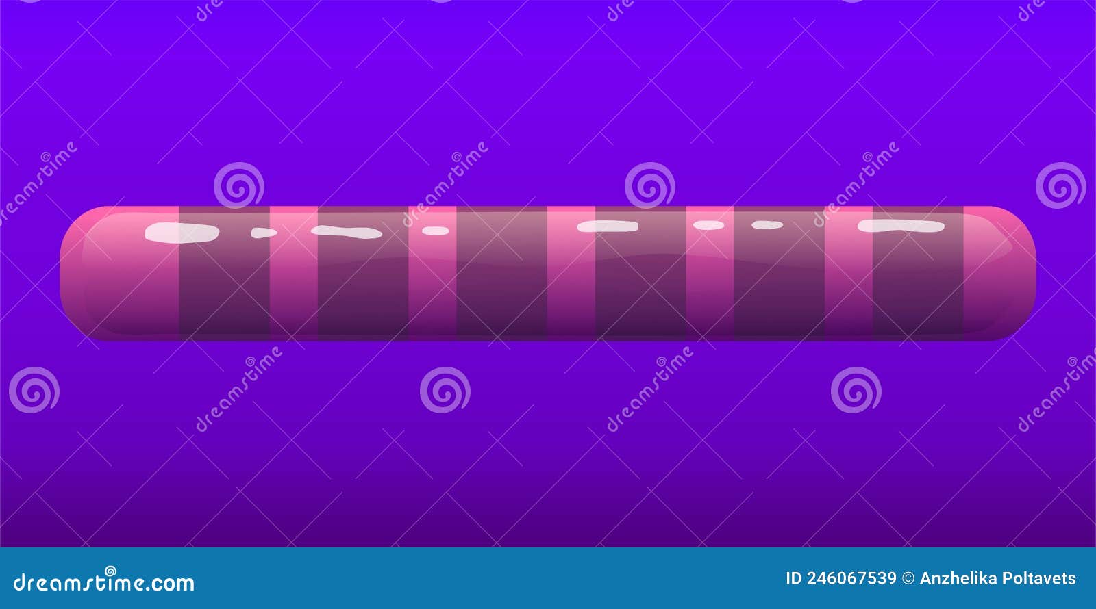 Cartoon Loading Bar for Game Interface. Filled Bar To Download or Show ...