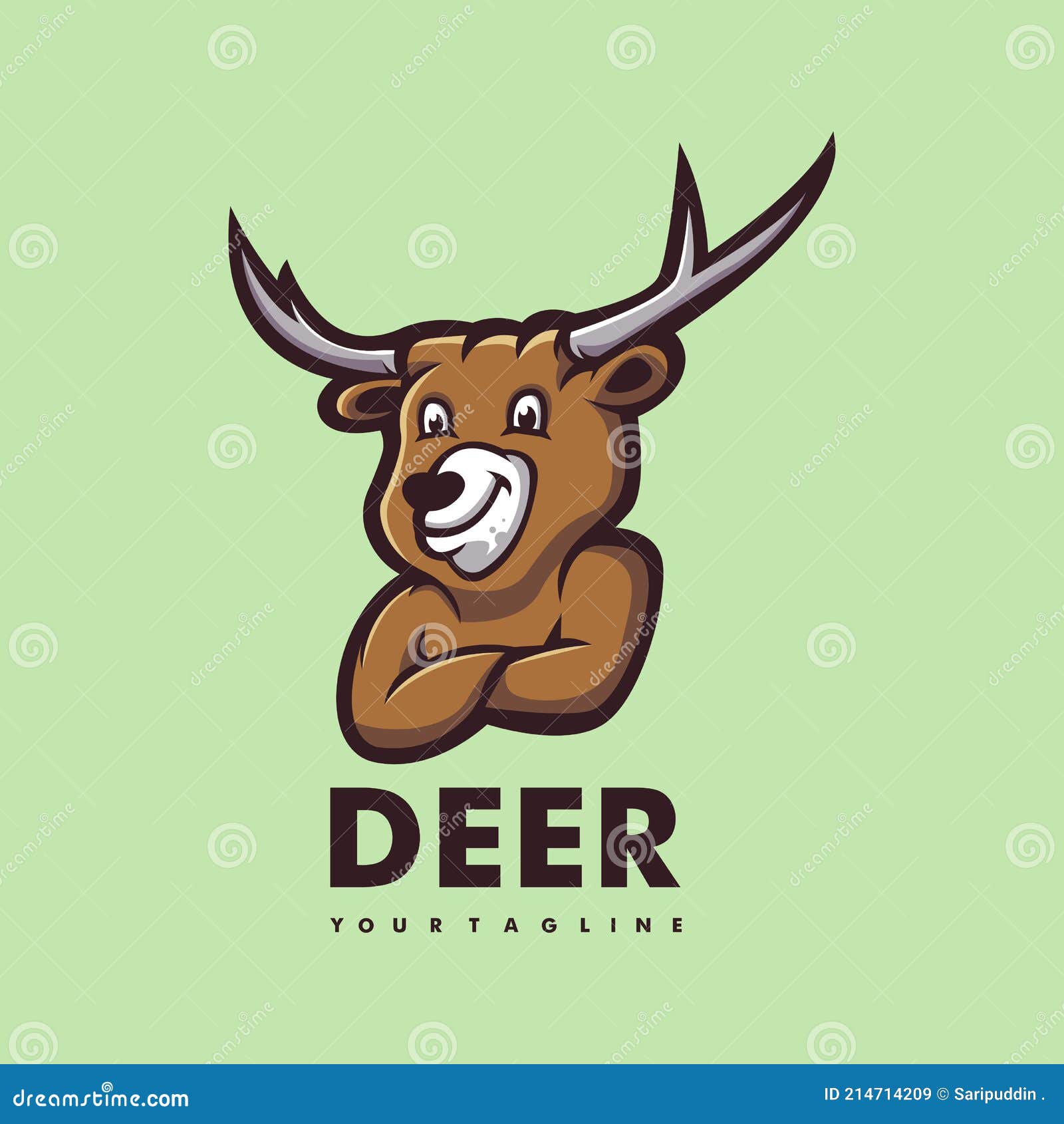 Deer vector illustration stock vector. Illustration of cute - 214714209