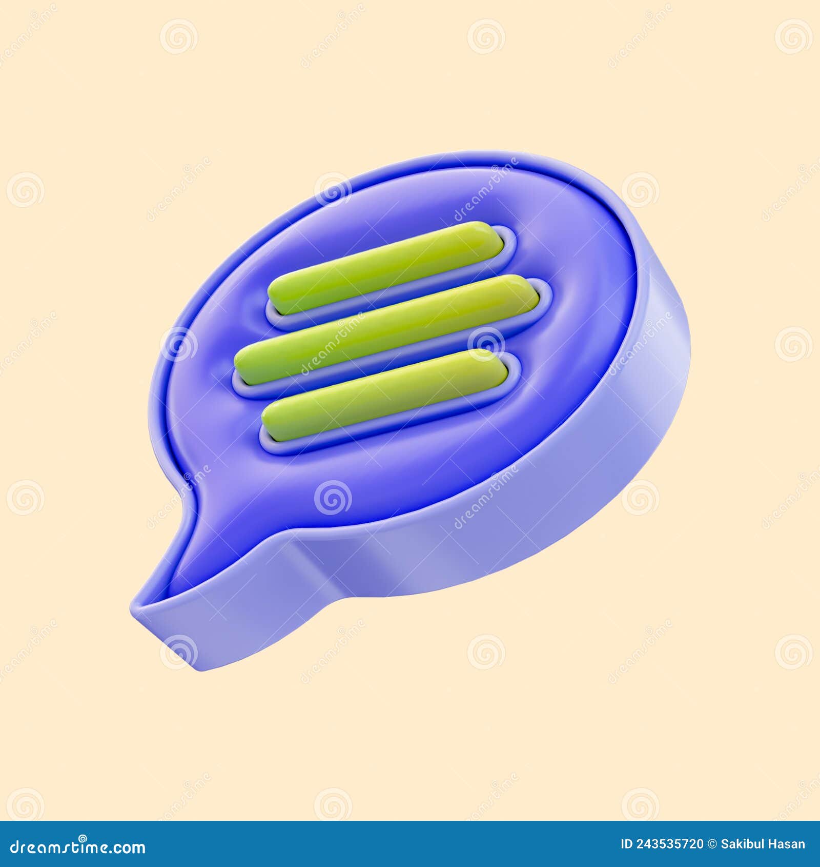 Cartoon Look Comment Icon 3d Render Concept for Conversation ...