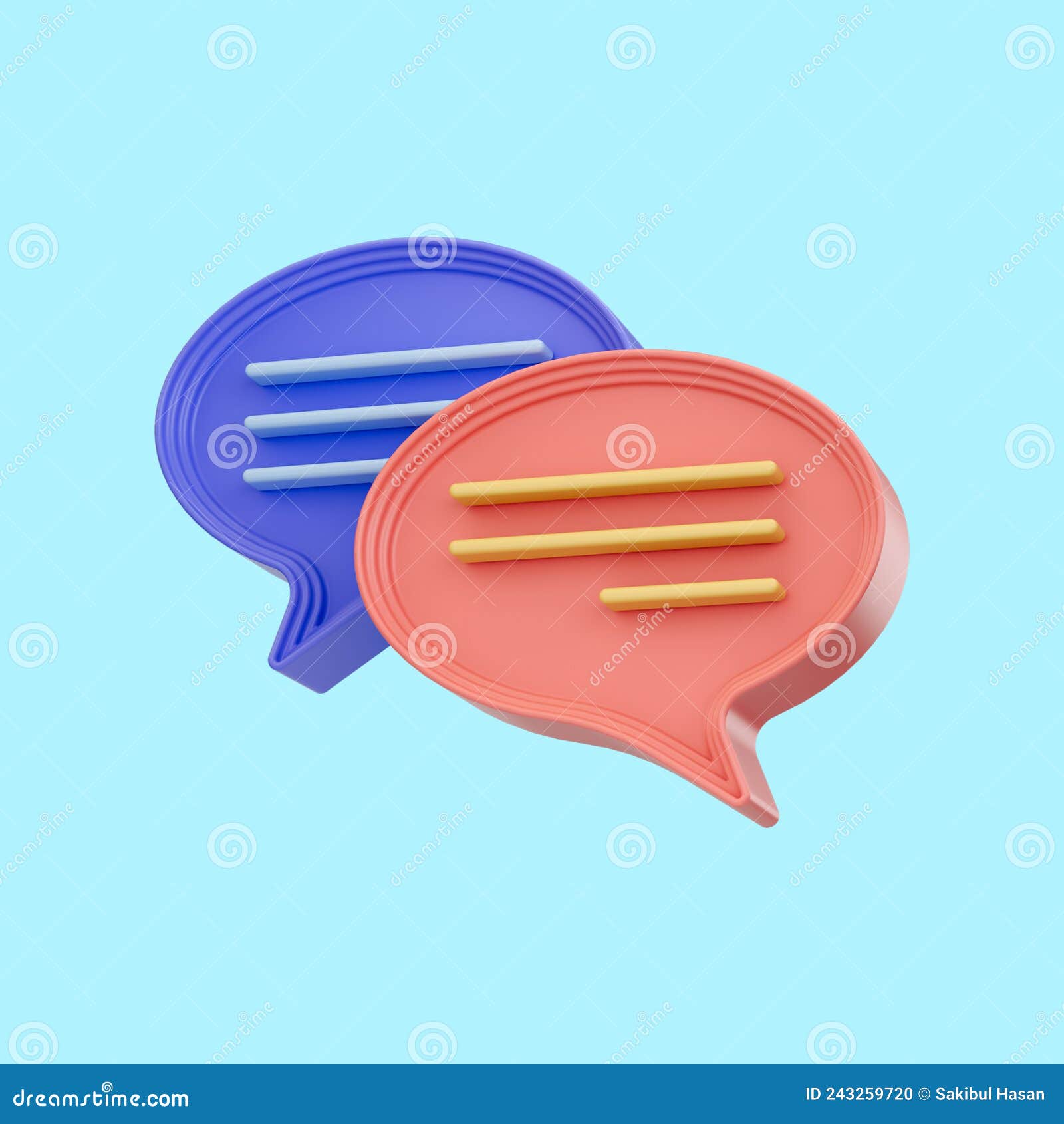 Cartoon Look Comment Text Icon 3d Render Concept for Communication Type ...