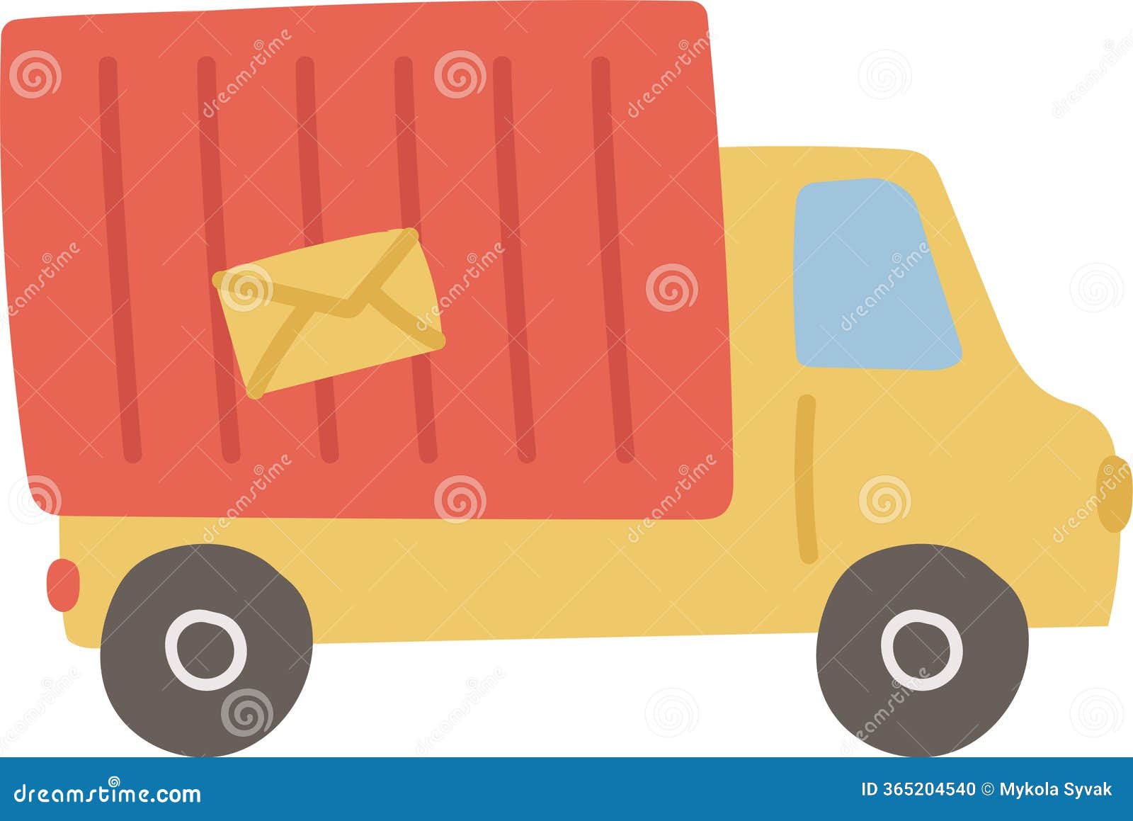 US Lorry Truck, LKW TIR From The Front Detailed Vector Illustration ...